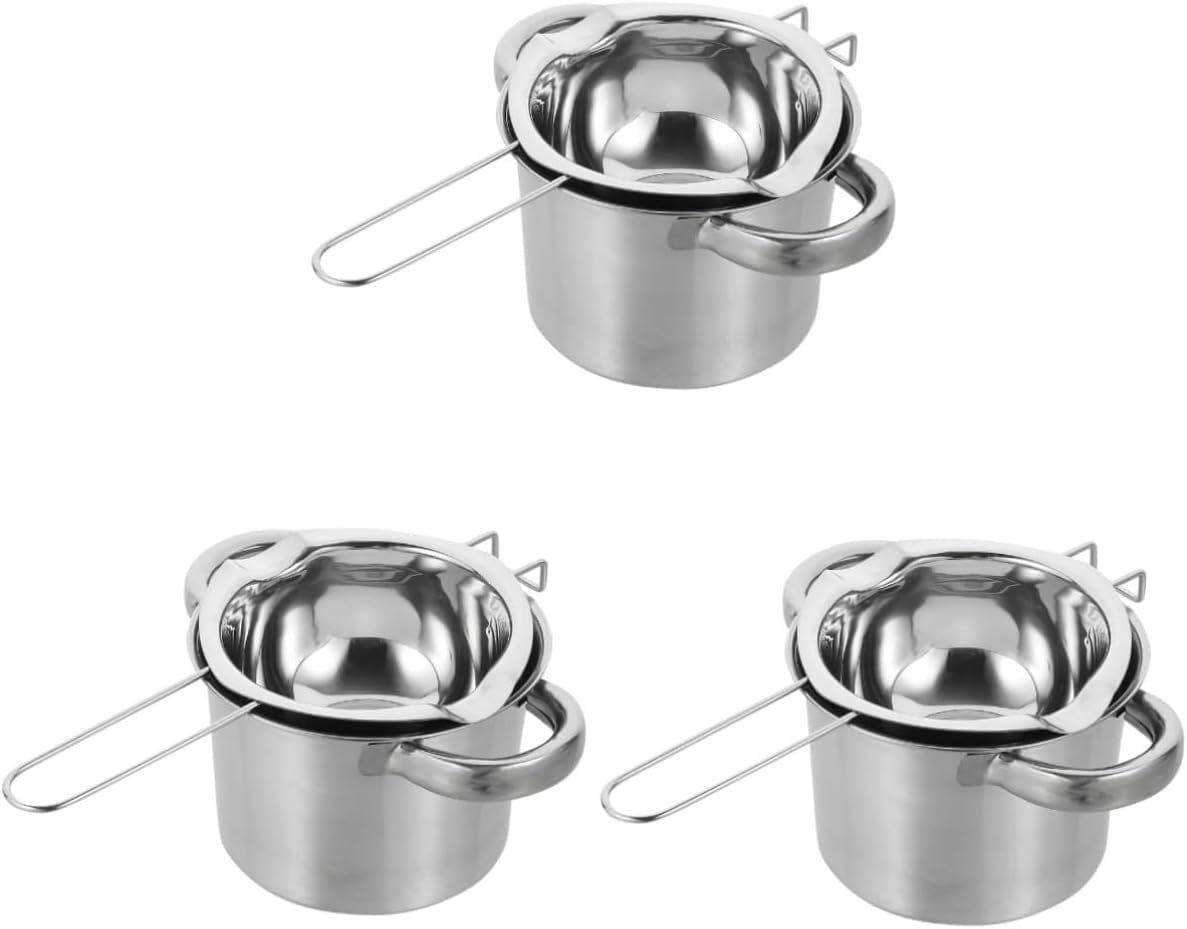 1 Set Chocolate Melting Pot Butter Melting Pot Stainless Steel Pans Set ...