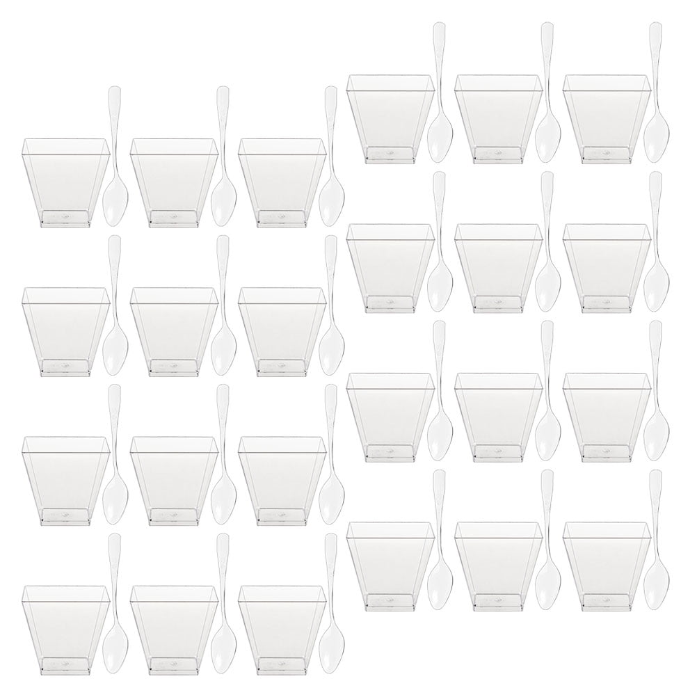 1 Set Clear Dessert Cups Mini Dessert Cups Yogurt Pudding Containers ...