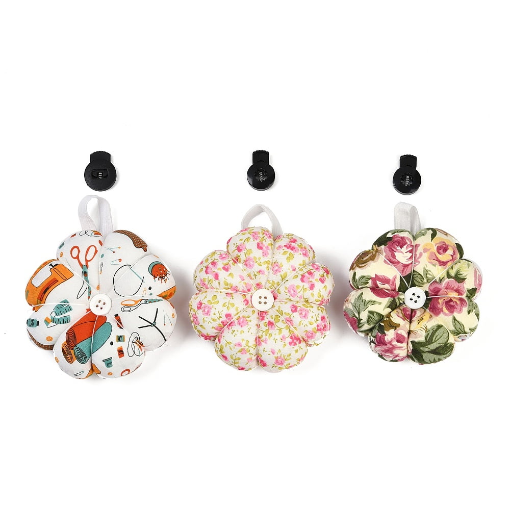 1 Set Cloth Needle Pin Cushions with Cotton and Rubber Flower Mixed ...