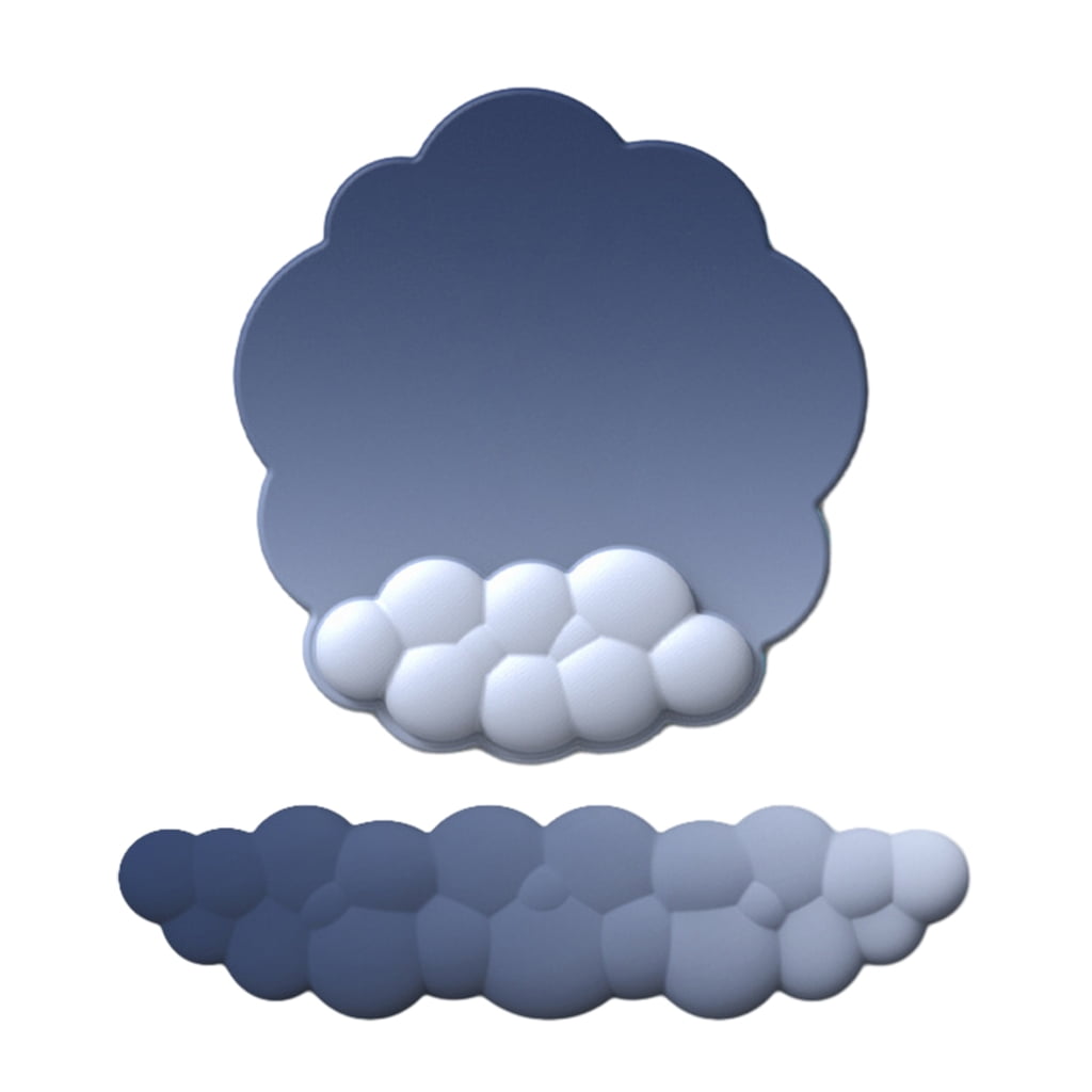1 Set Cloud-shaped Desk Mat with Wristband for Painfree Typing Mouse ...