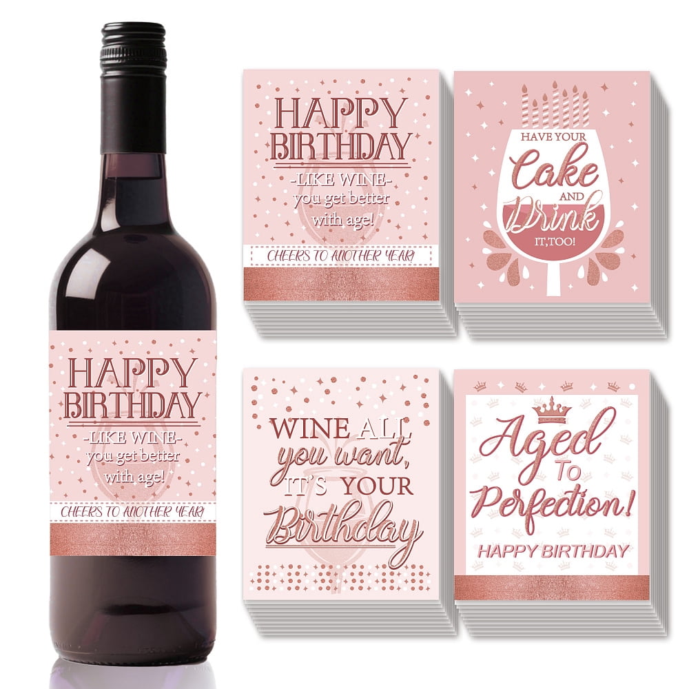 1 Set Coated Paper Adhesive Sticker Wine Bottle Adhesive Label ...