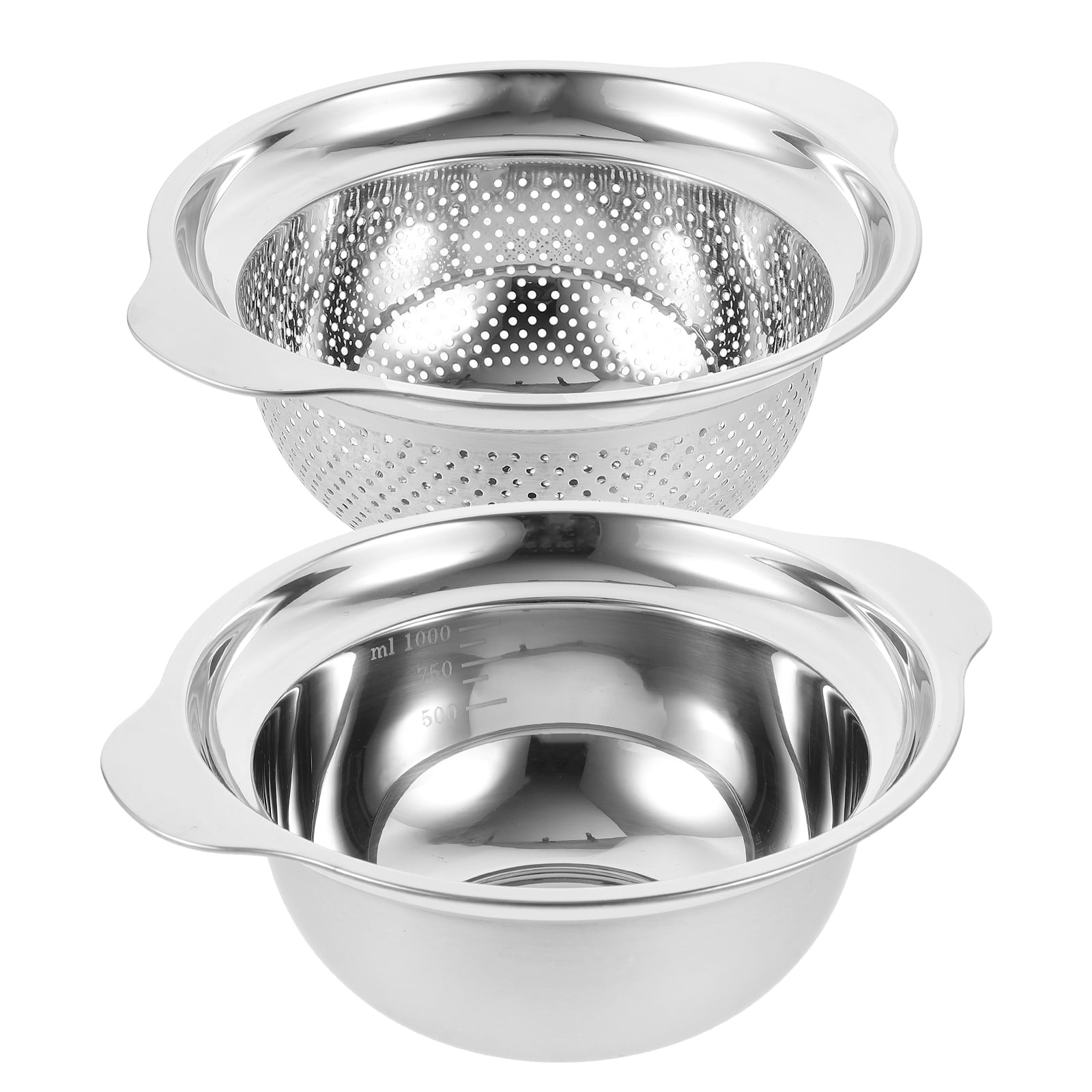 Raindrops Home Accessory Mixing Bowl Stainless Steel 2pcs 9.8x8.3x3.5in ...