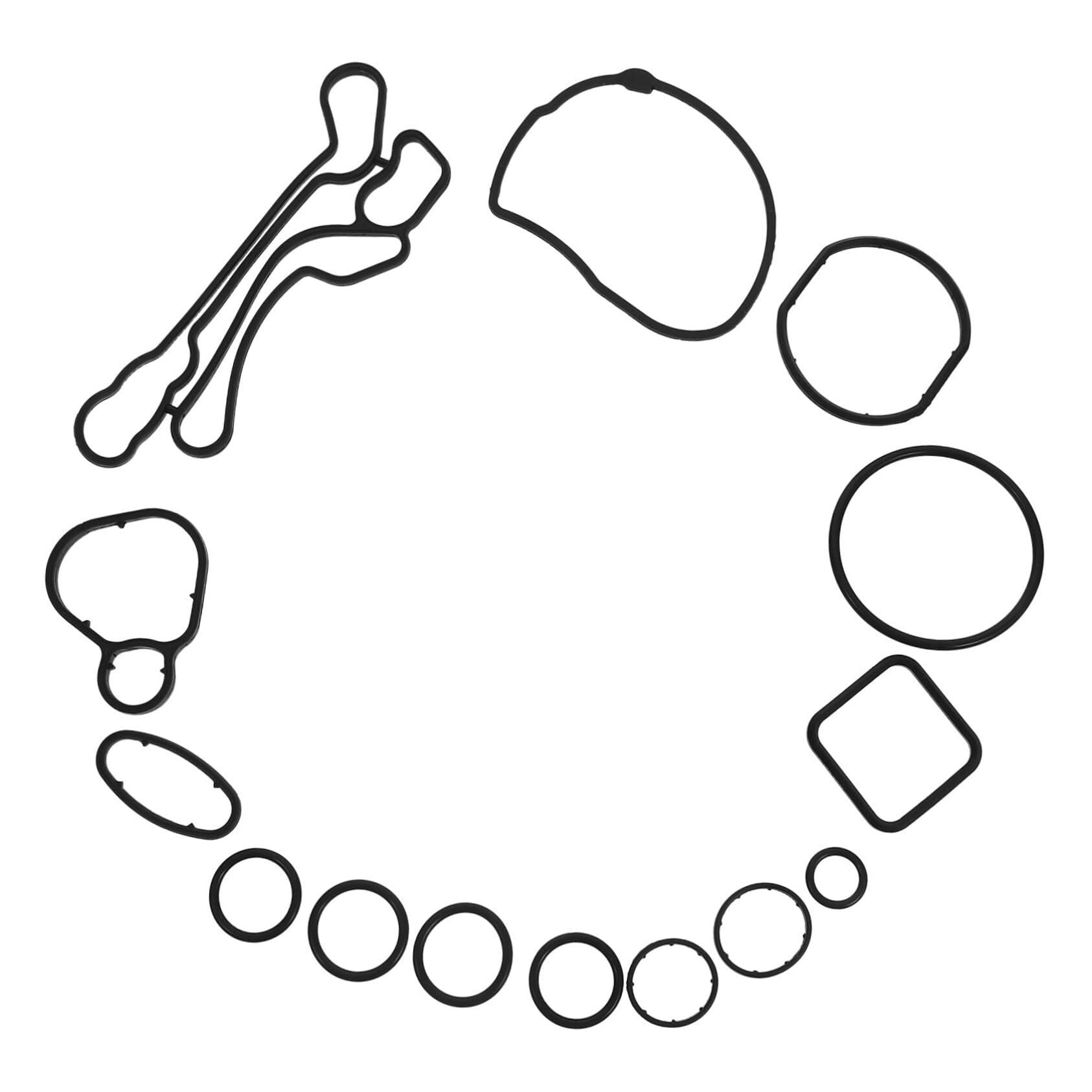 1 Set Cooler Gasket Oil Filter Housing Gaskets Kit Coolant Leak Repair ...