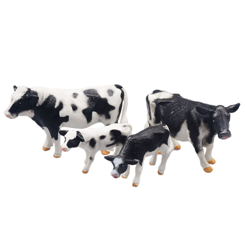 1 Set Cow Models Children Simulation Cow Toys Animal Figurines ...