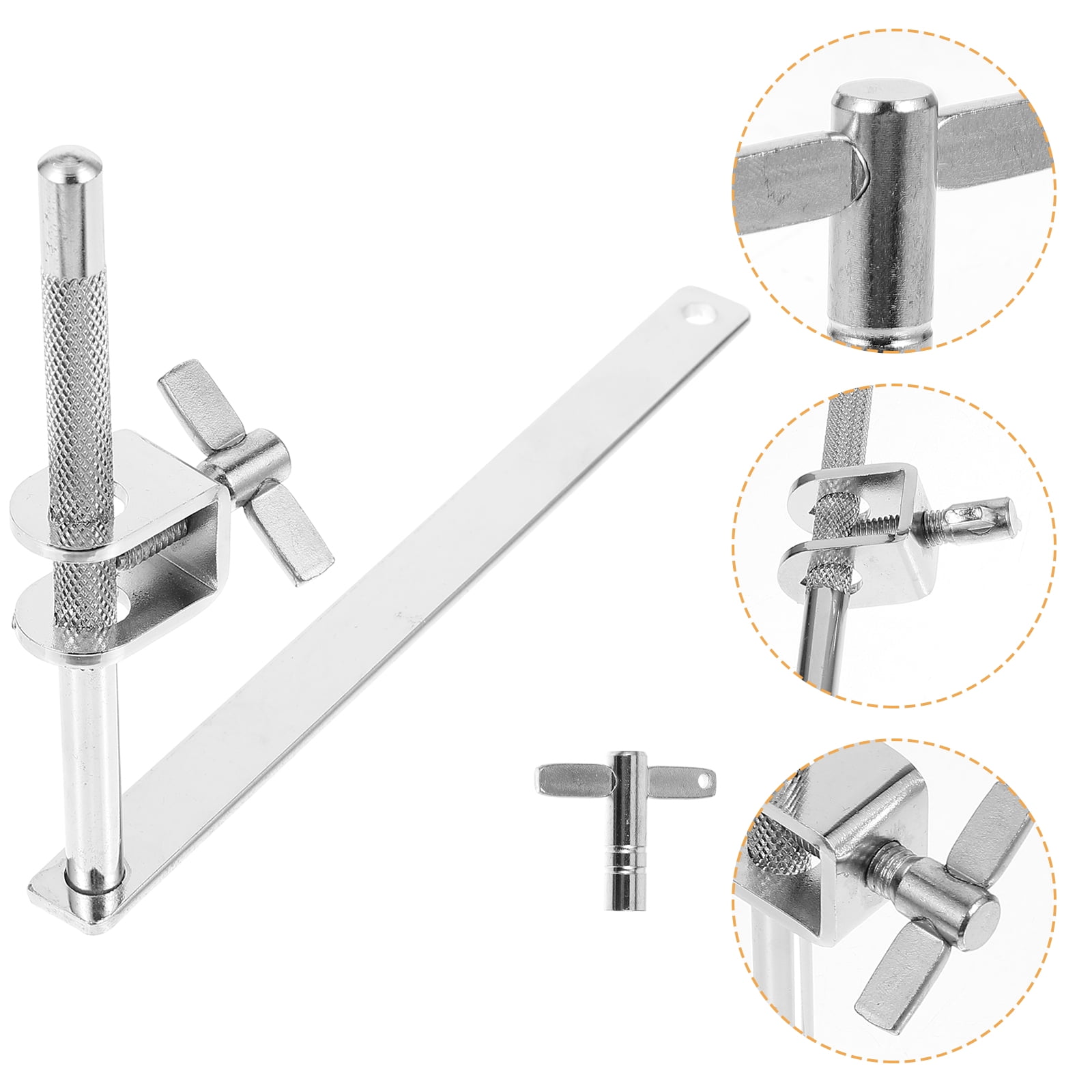SEWOART Cowbell Mount Clip Metal Snare Drum Stand Extension 1 Set ...