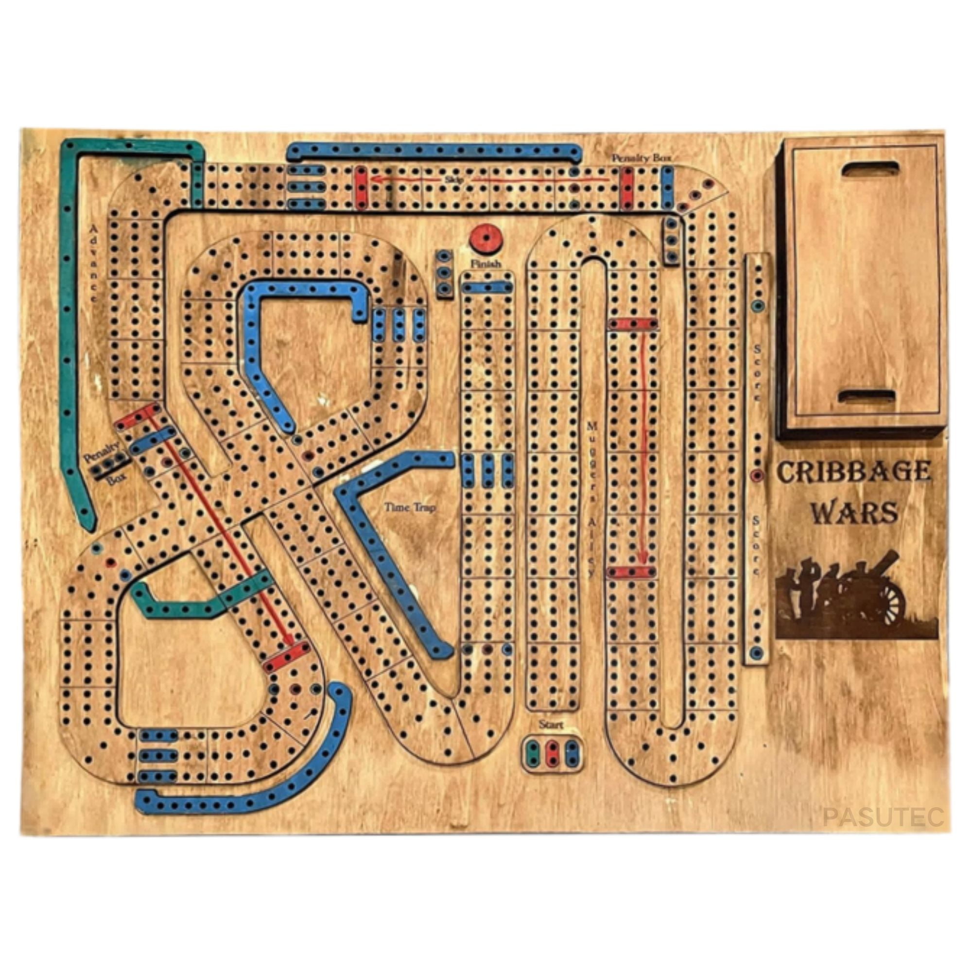 1 Set Cribbage Wars Board Game and Cribbage War Game 'S Best Wooden ...