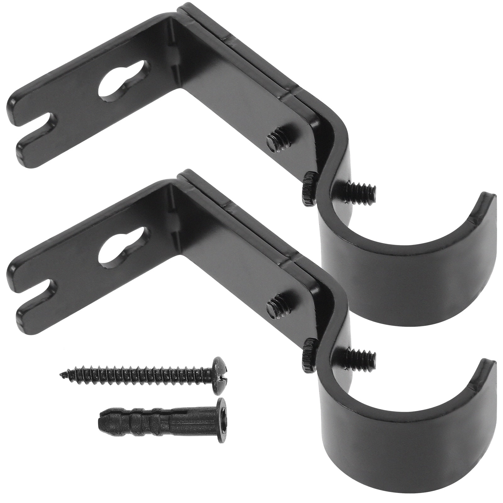 1 Set Curtain Rod Brackets with Screws Home Rod Bracket for Walls ...