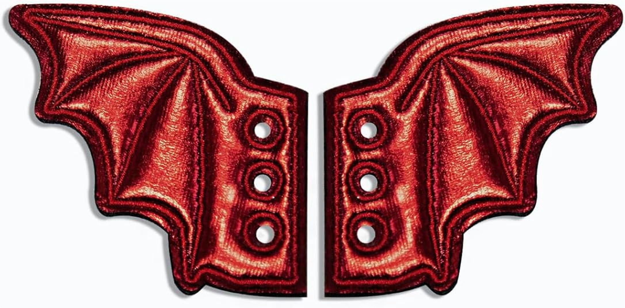 1 Set Cute Flying Red Little Bats Shoe Wings Boy Girl Halloween Party ...