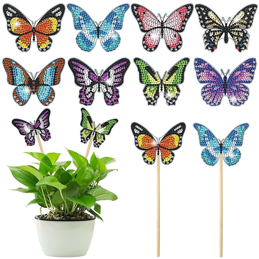 1 Set DIY Butterfly Painting Kits Including Acrylic Rhinestones Pen ...