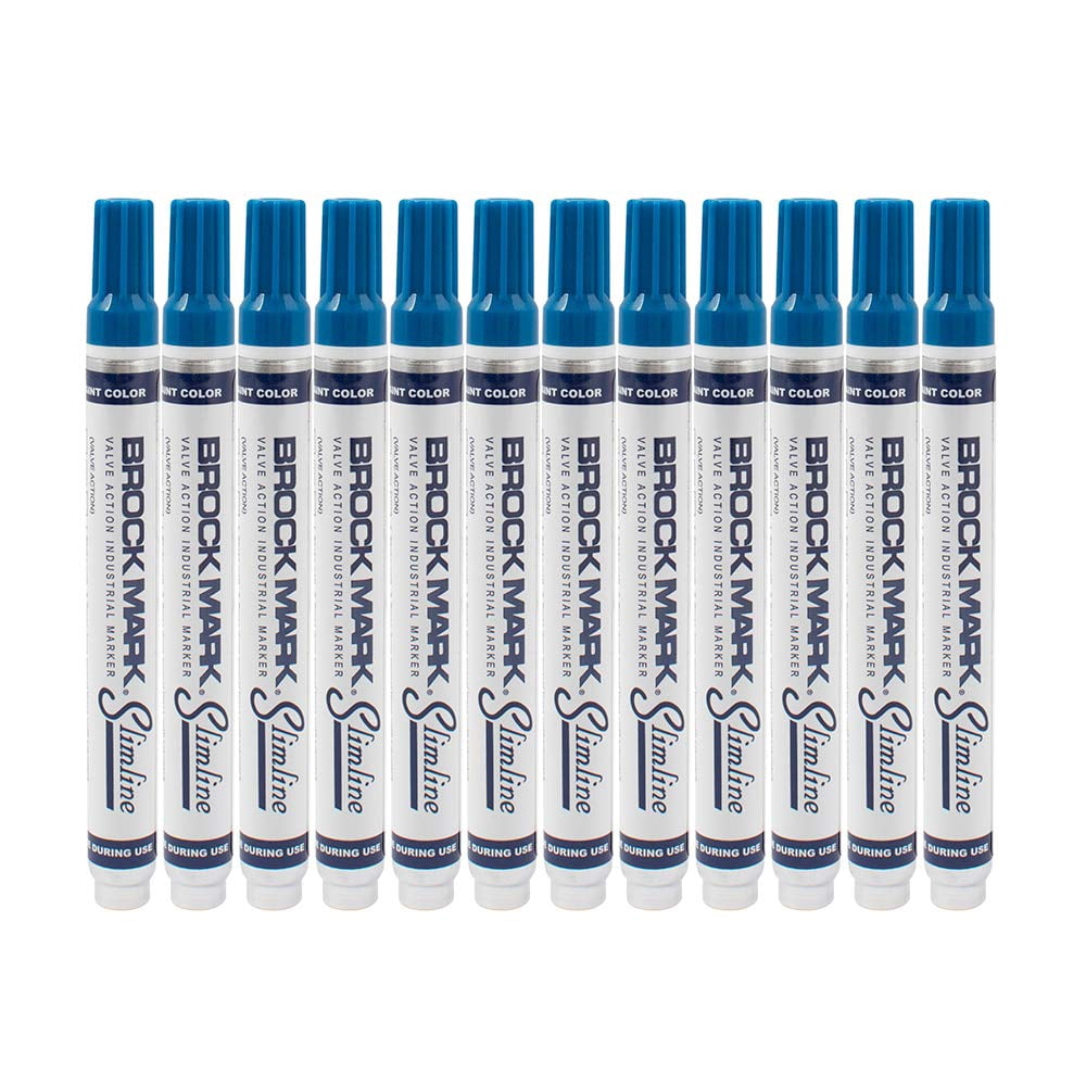 1 Set Dark Blue Brockmark Slimline Industrial Paint Markers Opaque ...