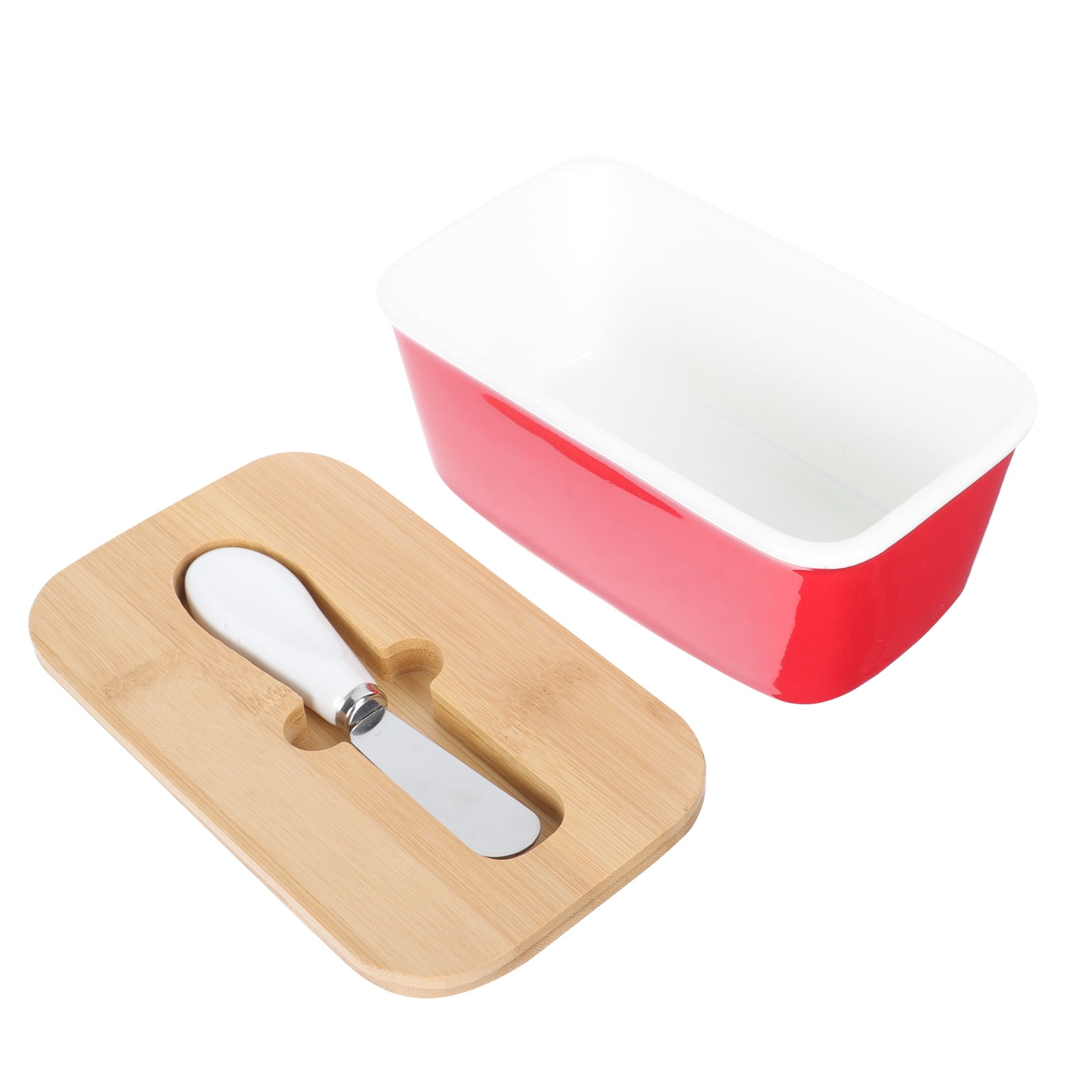 1 Set Decorative Butter Container with Lid Delicate Cheese Plate with ...