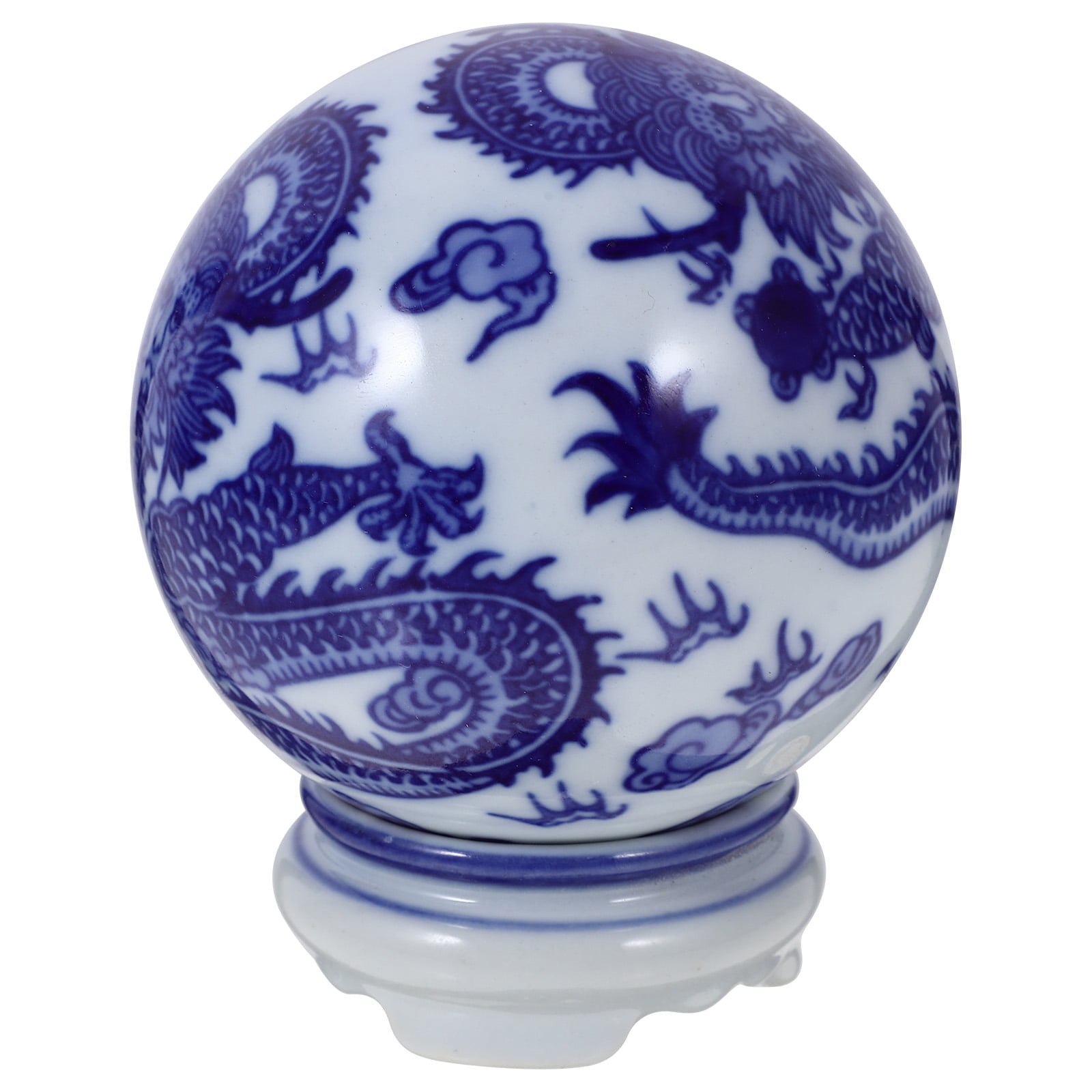 1 Set Decorative Ceramic Ball Collectible Porcelain Sphere Home Office ...