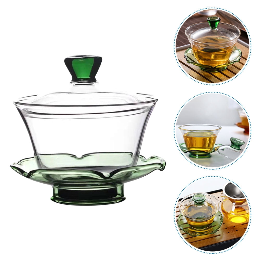 1 Set Decorative Glass Teacup Exquisite Tureen Teacup Chinese Style ...