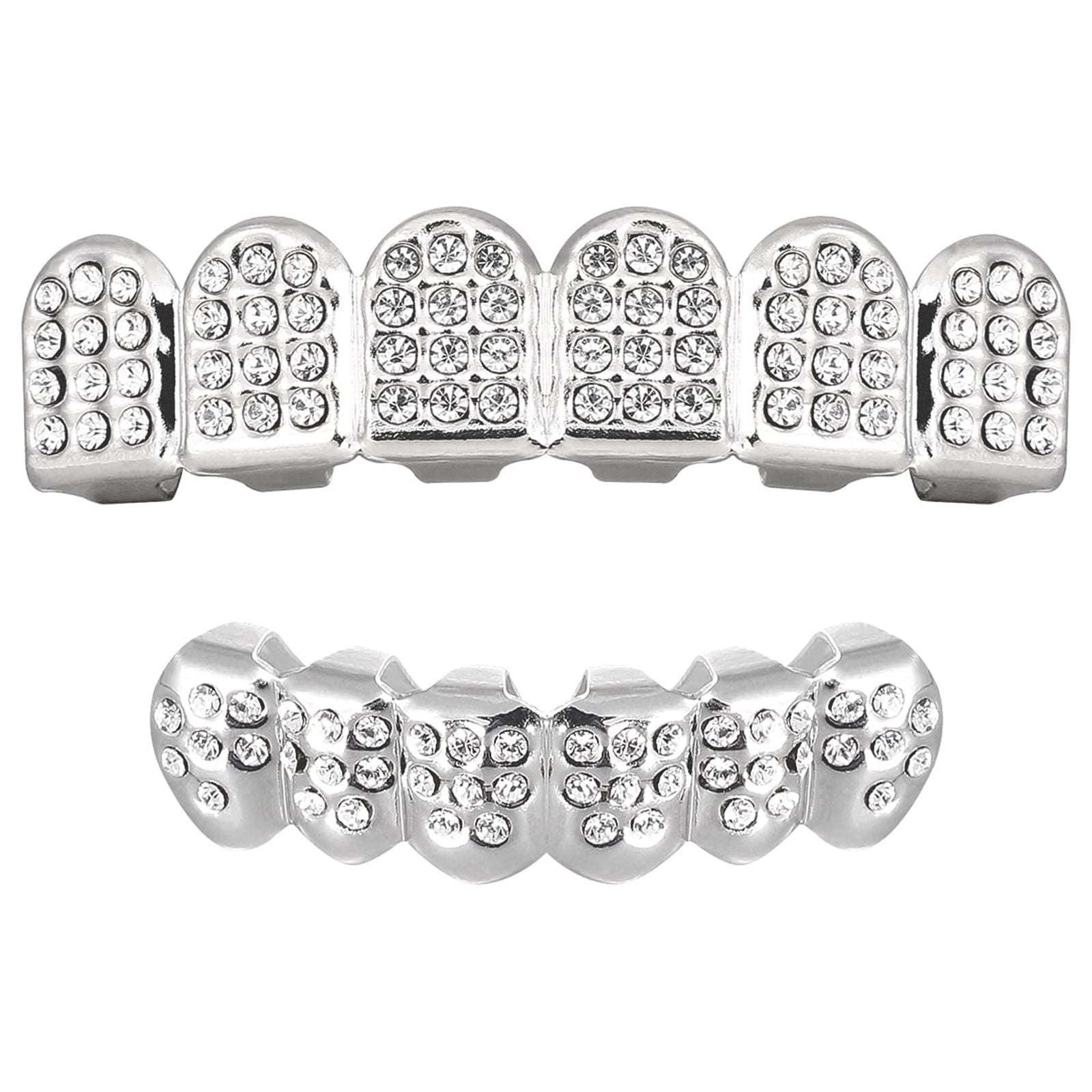 1 Set Decorative Teeth Braces Hip-hop Style Teeth Grills Rhinestone ...