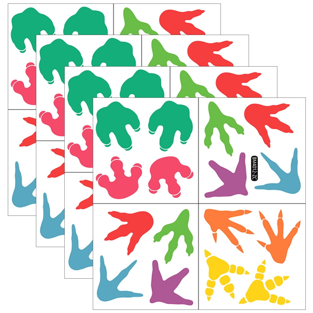 1 Set Dinosaur Footprints Floor Decals Dinosaur Tracks Stickers Kids ...
