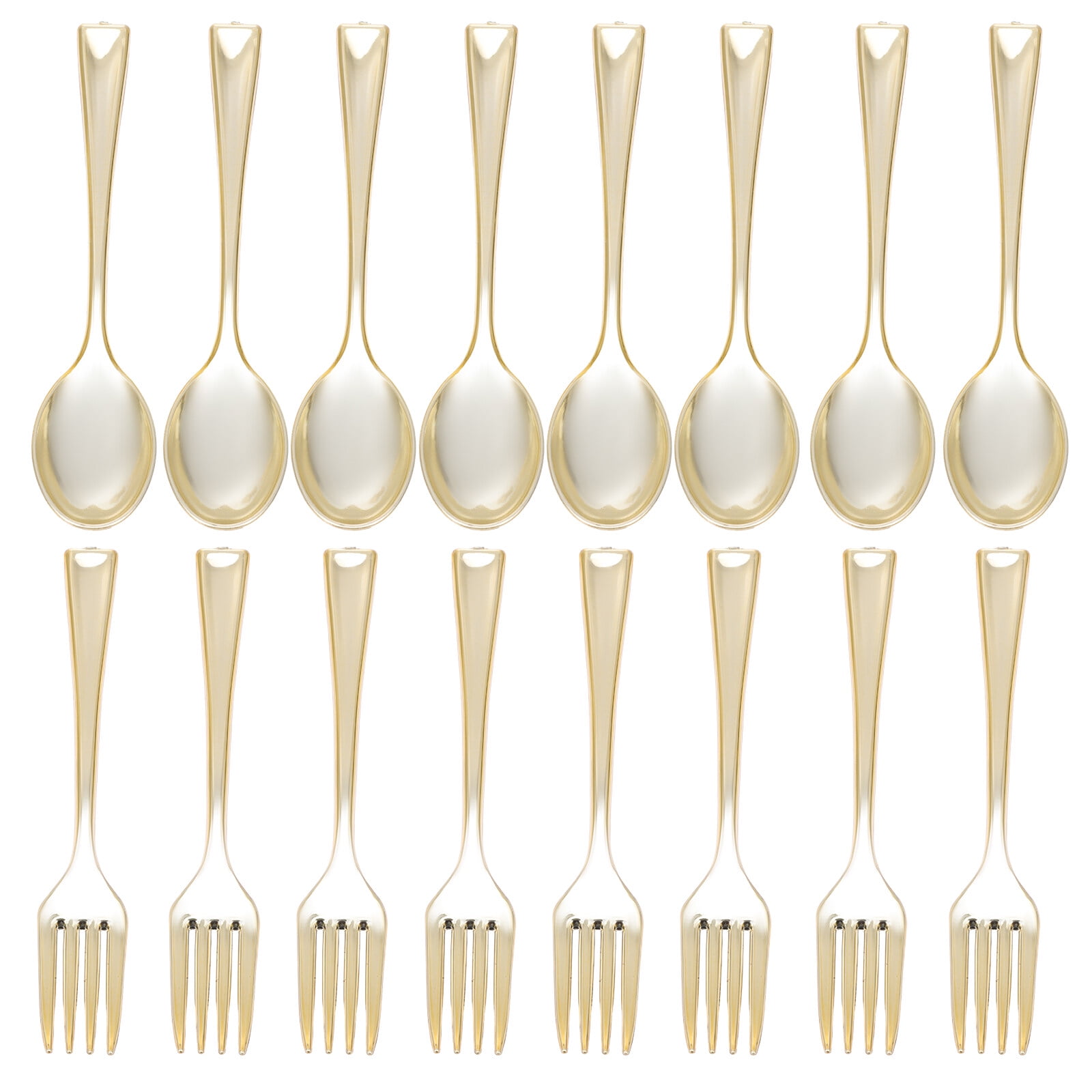 1 Set Disposable Spoons and Forks Mini Tablewares Dessert Spoons Party ...