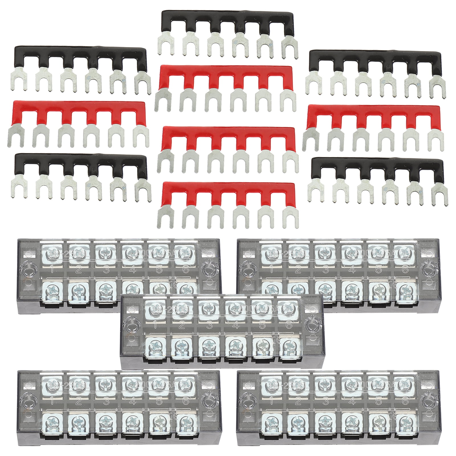 Black Terminal Block for Car with Pre-insulated Barrier Strip 25A ...