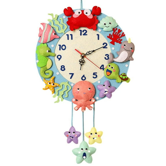1 Set Diy Wall Clock Kit Felt Clock Wall Clock Kits Household ...