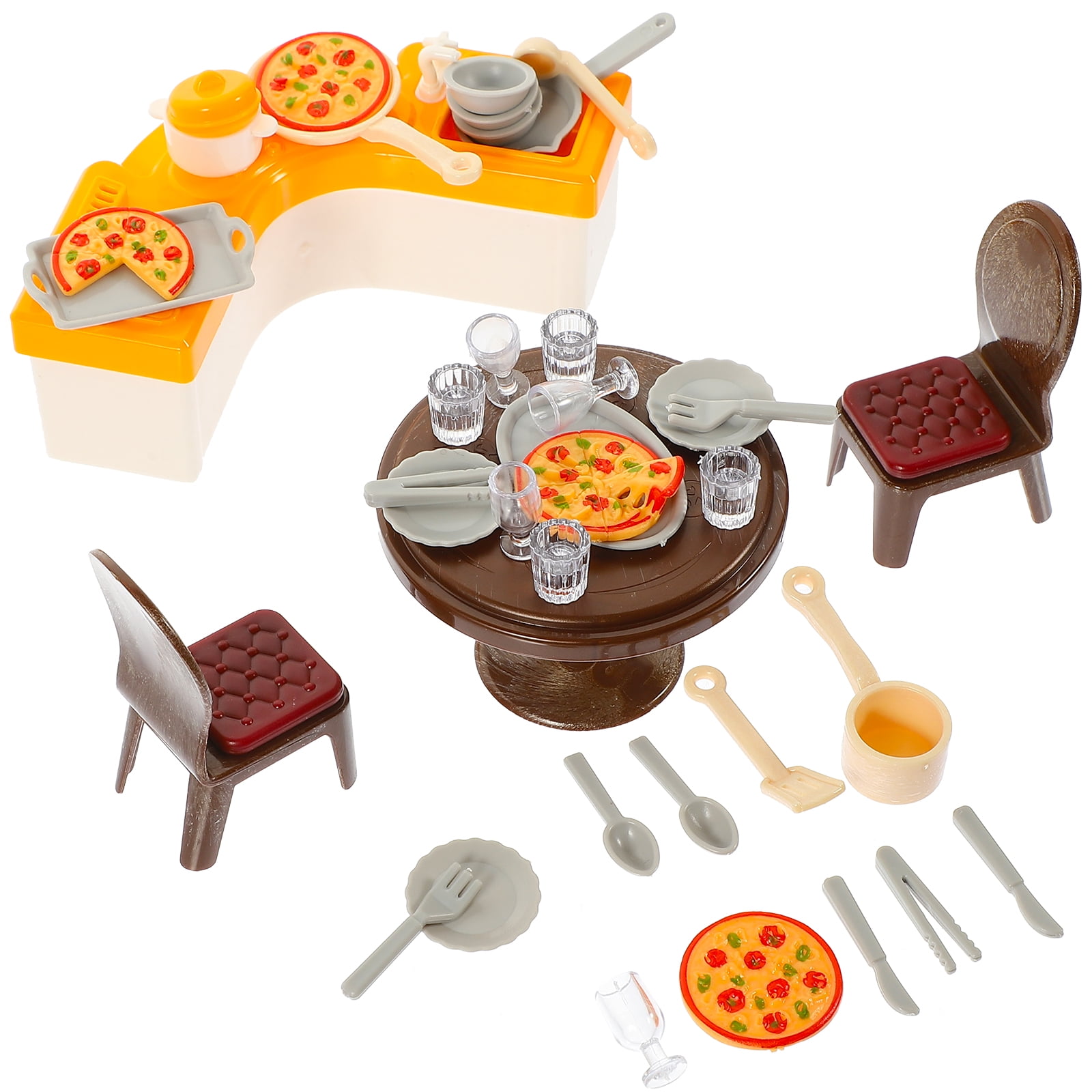 1 Set Miniature Dollhouse Kitchen Playset Tiny House Toys for Kids ...
