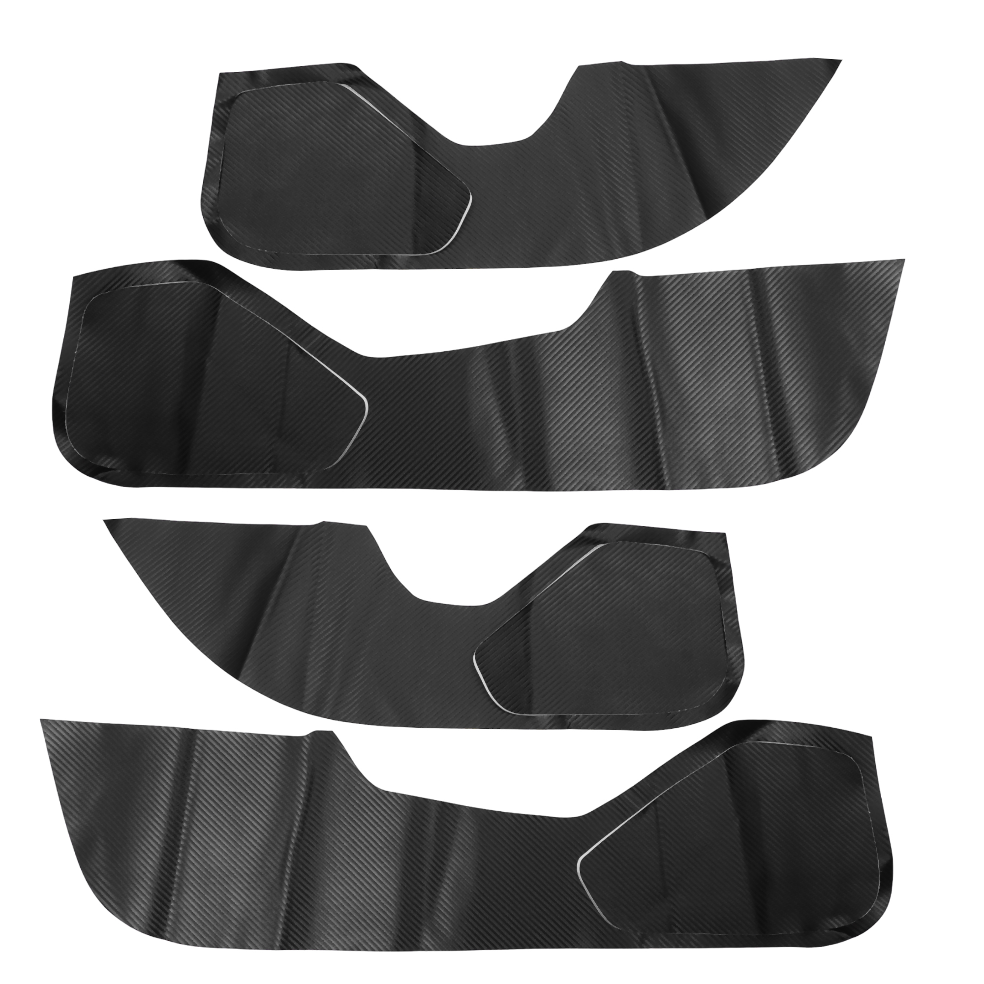 1 Set Door Anti Kick Guard Pad Stickers Carbon Fiber Pattern for Honda ...