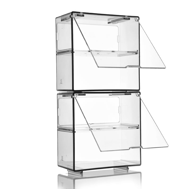 1 Set Double Layer Small Scale Car Model Display Box Transparent ...