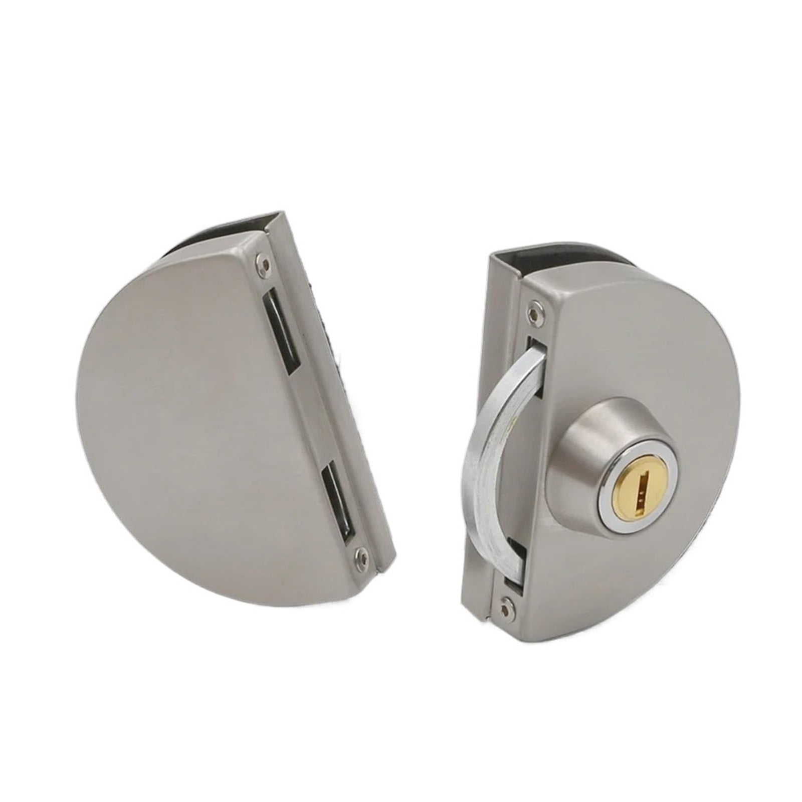 1 Set Double Open Glass Door Lock Stainless Steel Double Bolt Sliding ...