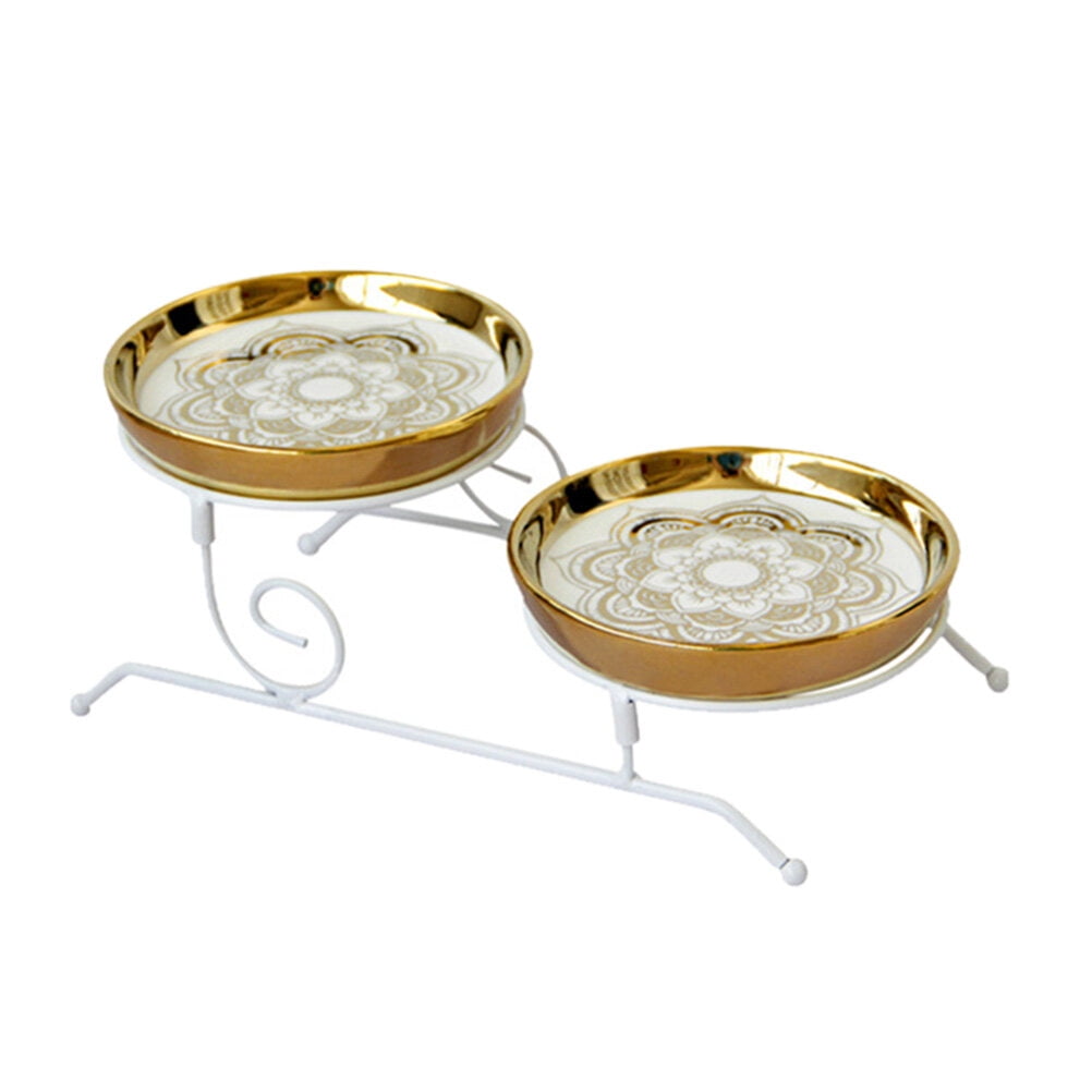 1 Set Double-layer Cake Stand Detachable Cake Tray Fruit Stand Dessert ...