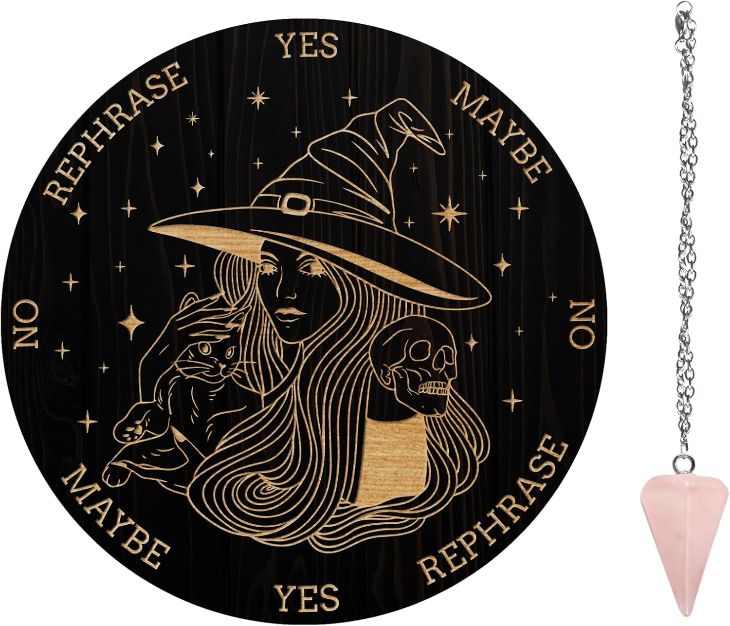 1 Set Dowsing Divination Supplies Kit Including PVC Plastic Pendulum ...