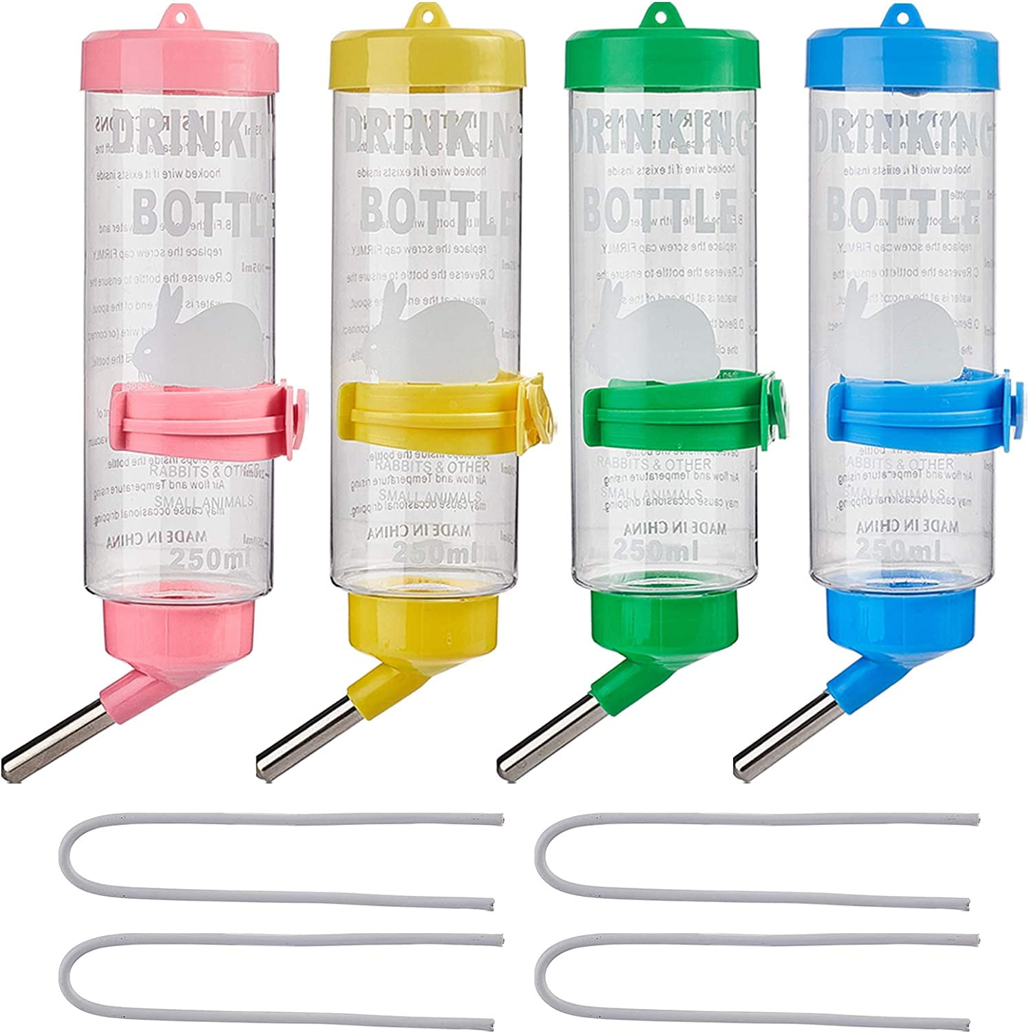 1 Set No Drip Small Animal Water Bottle 4 Colors 250ML Small Animals ...