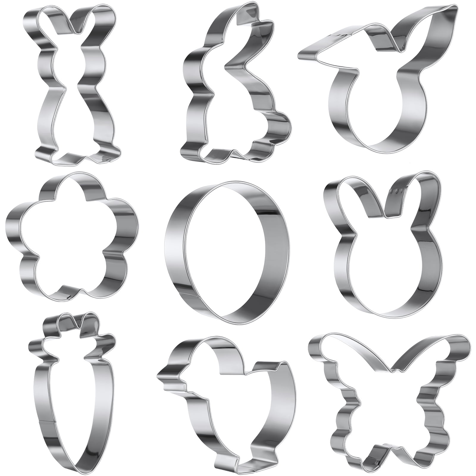 1 Set Easter Cookie Cutters Funny Cookie Cutters Metal Chicken Bunny ...