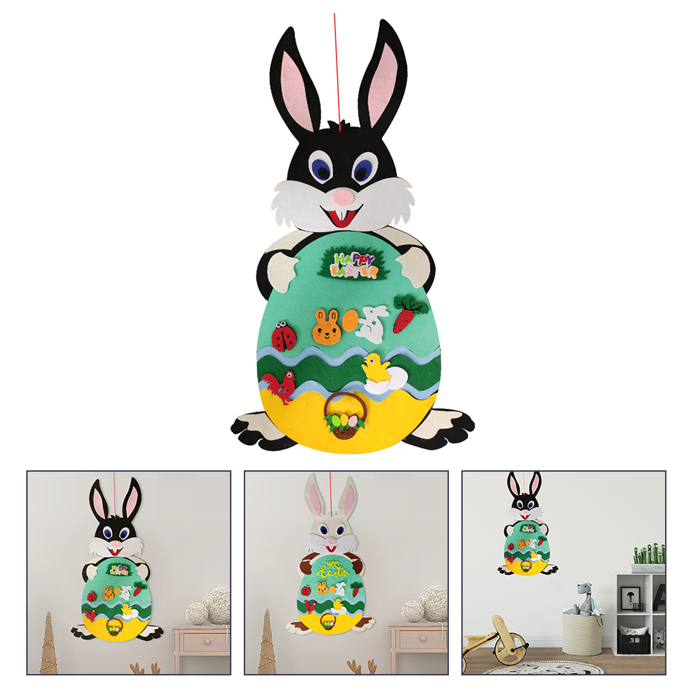 1 Set Eater Bunny Felt Crafts DIY Rabbit Bunny Craft Ornament Egg ...