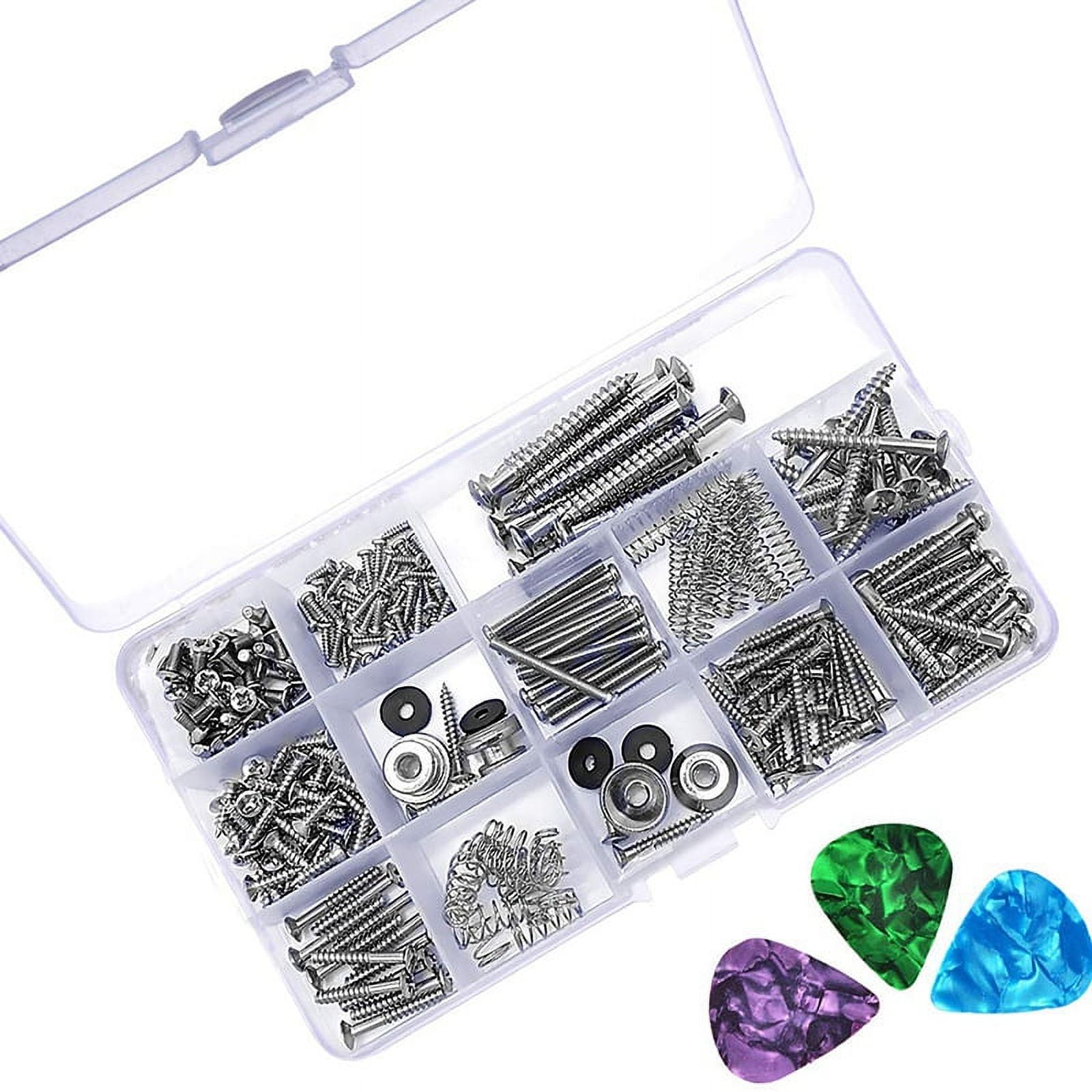 1 Set Electric Guitar Screw Kit Sorting Box for Electric Guitar Bridges ...