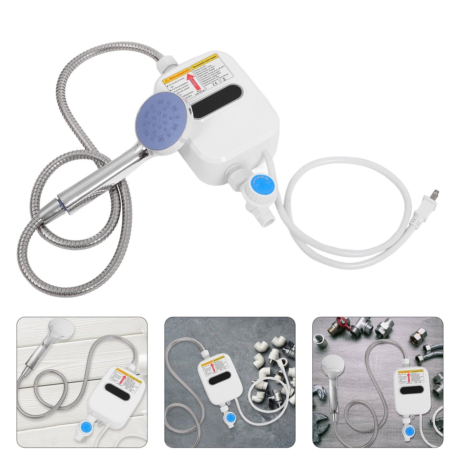 Toyandona 1Pack Small Electric Tankless Water Heater Digital Display ...