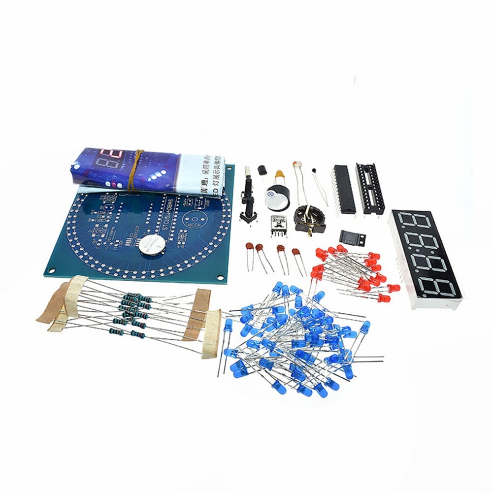 1 Set Electronic Clock Kit, Soldering Practice For Diy Timer Kit Digital Clock Blue YIWEI ...