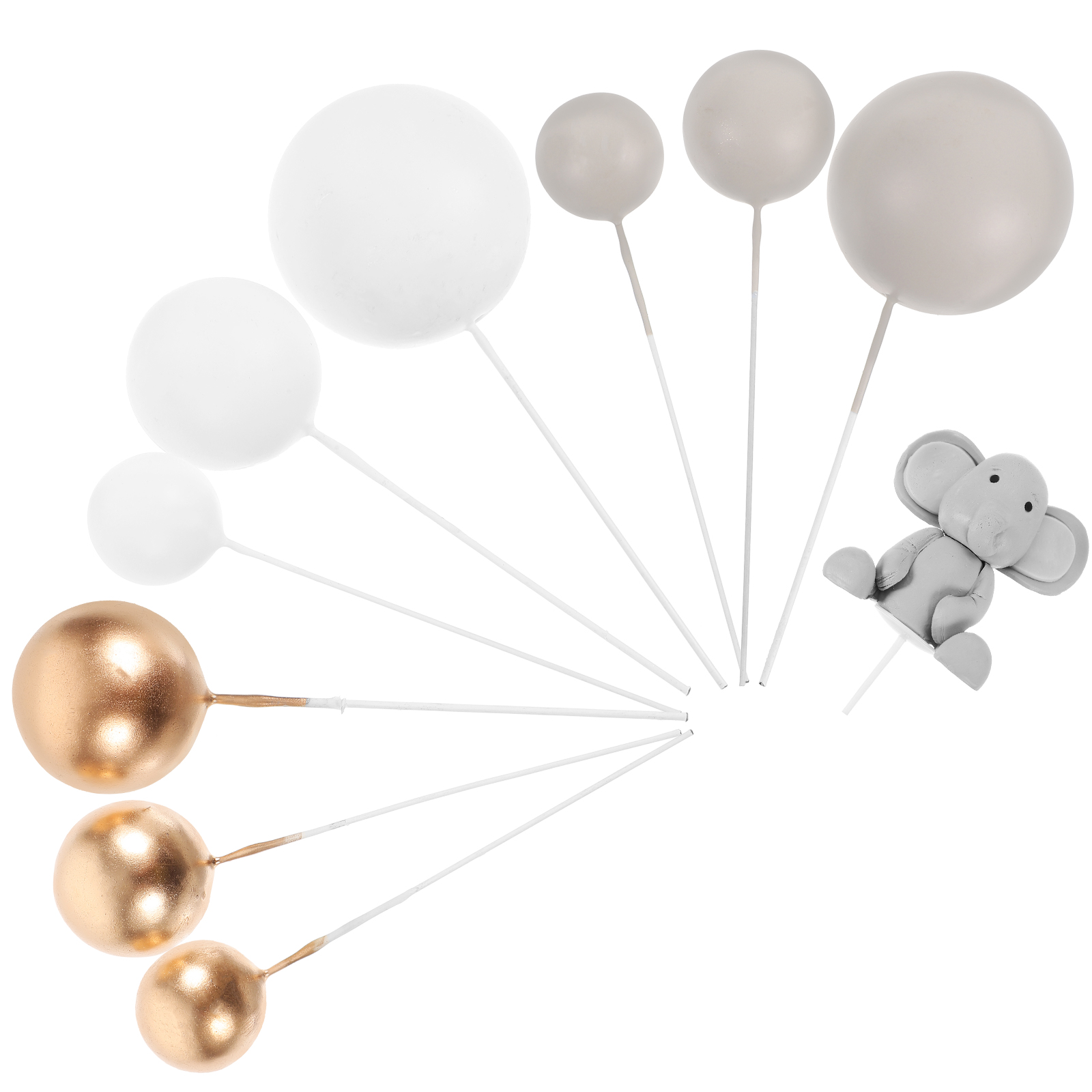 1 Set Elephant Cake Decorations Balls Cake Topper DIY Cake Topper for ...