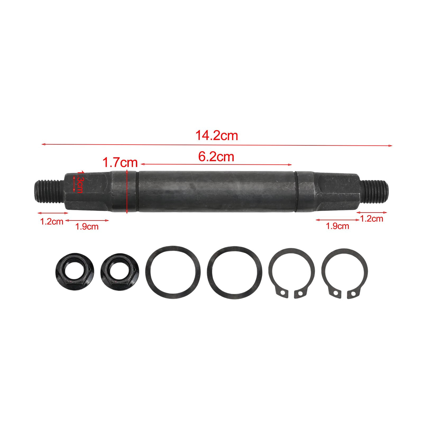 1 Set Exercise Bike Center Axis Pedal Bearing Chain Disc Wheel Axle ...