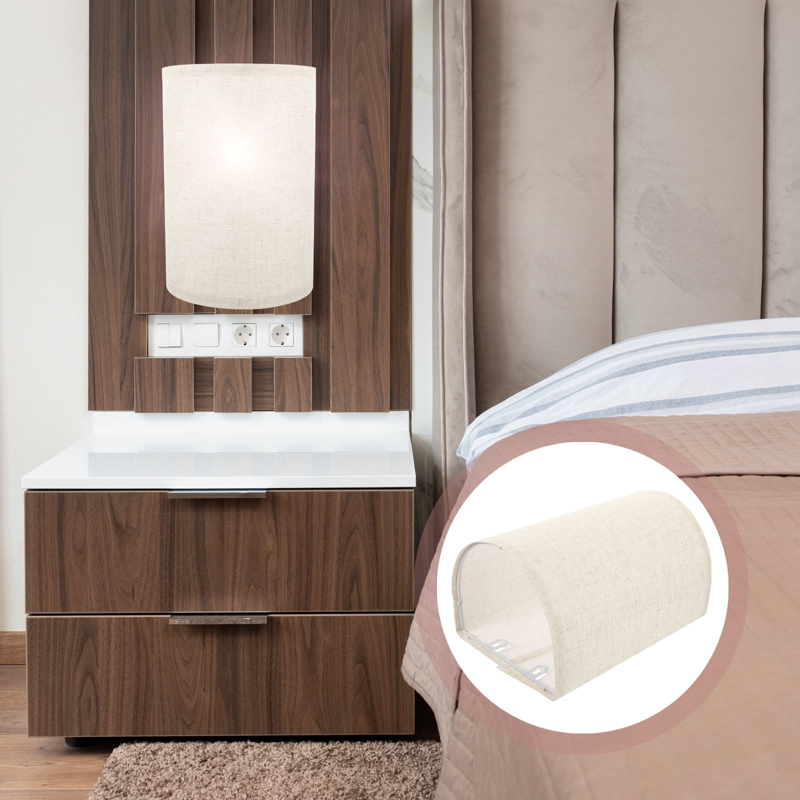 1 Set Fabric Lamp Shade Detachable Lamp Cover Floor Light Cover Desktop ...