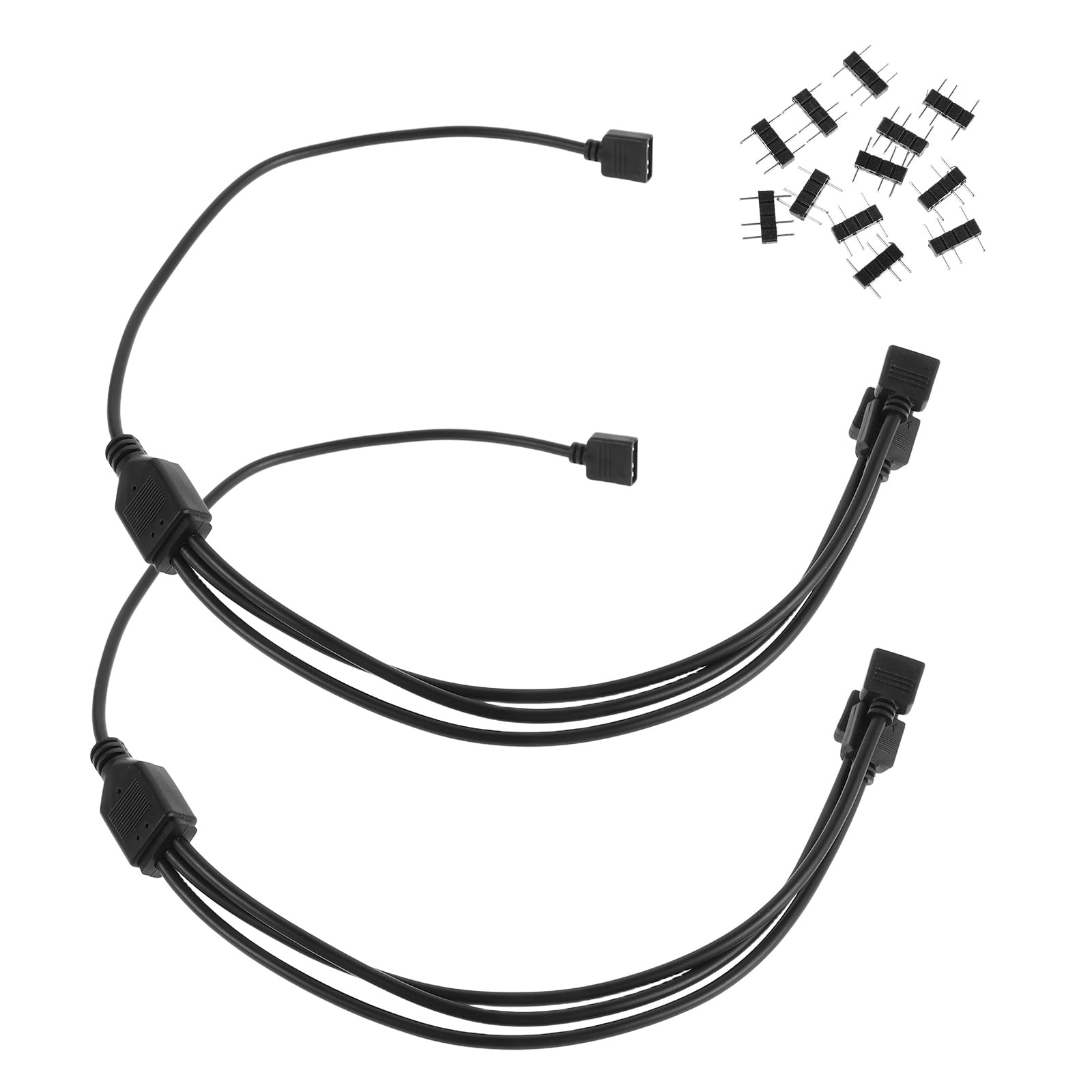 1 Set Fan Light Strip Adapter Cable 5V 3Pin 1 to 3 Splitter Extension ...