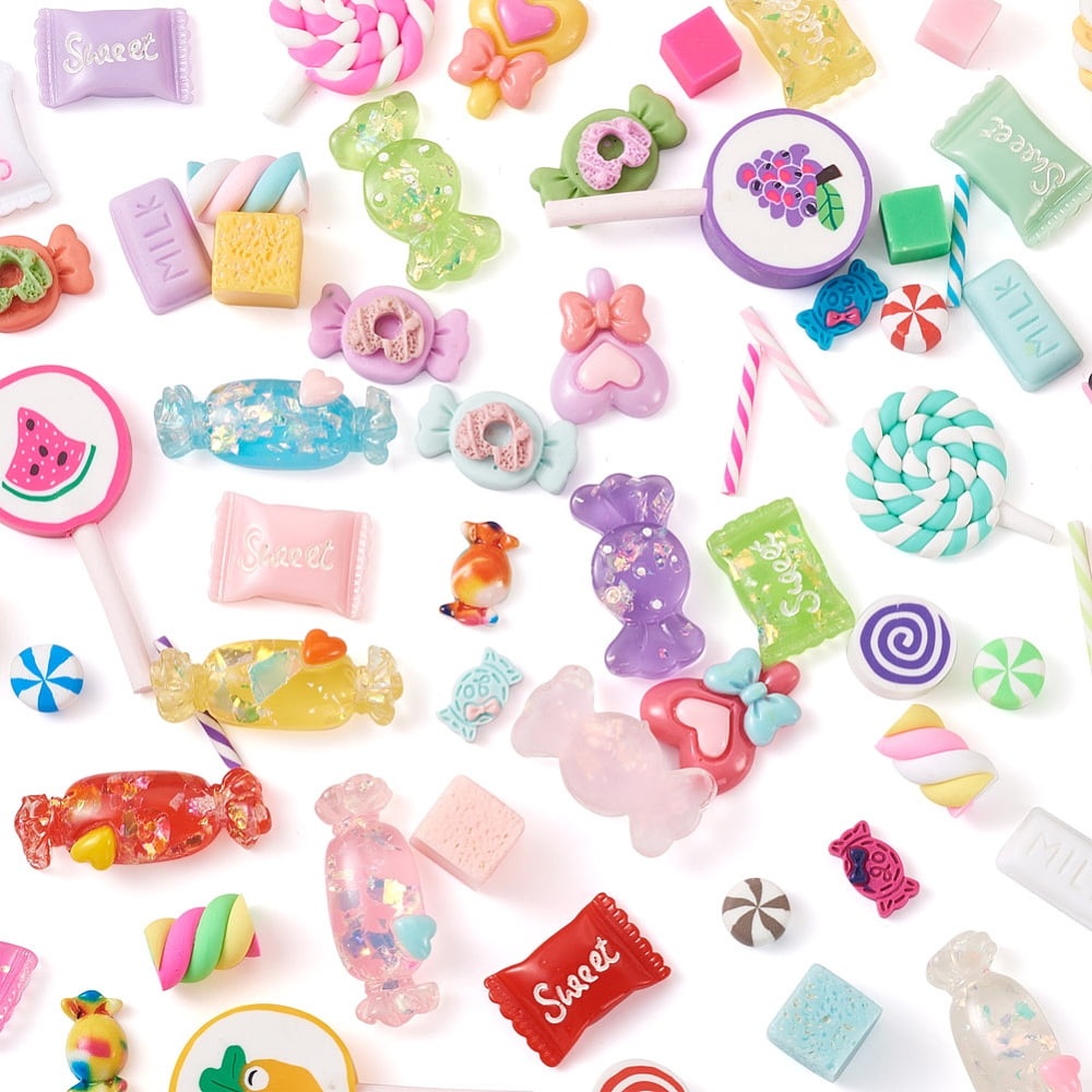 1 Set Fashewelry 180Pcs 18 Style Resin Cabochons with Shell Chip ...