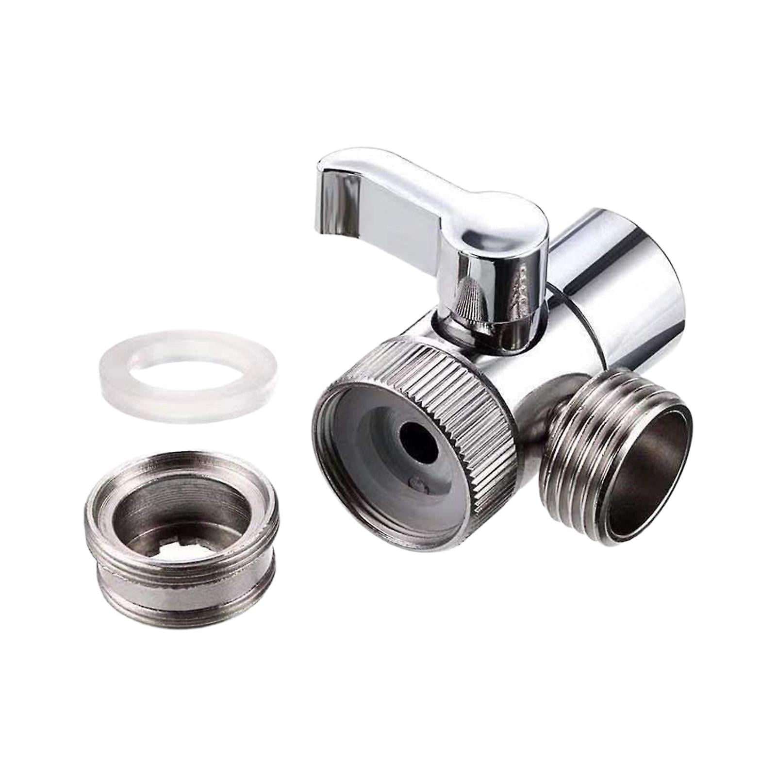 1 Set Faucet Splitter Valve Sturdy Construction Rust-proof Metal Water ...