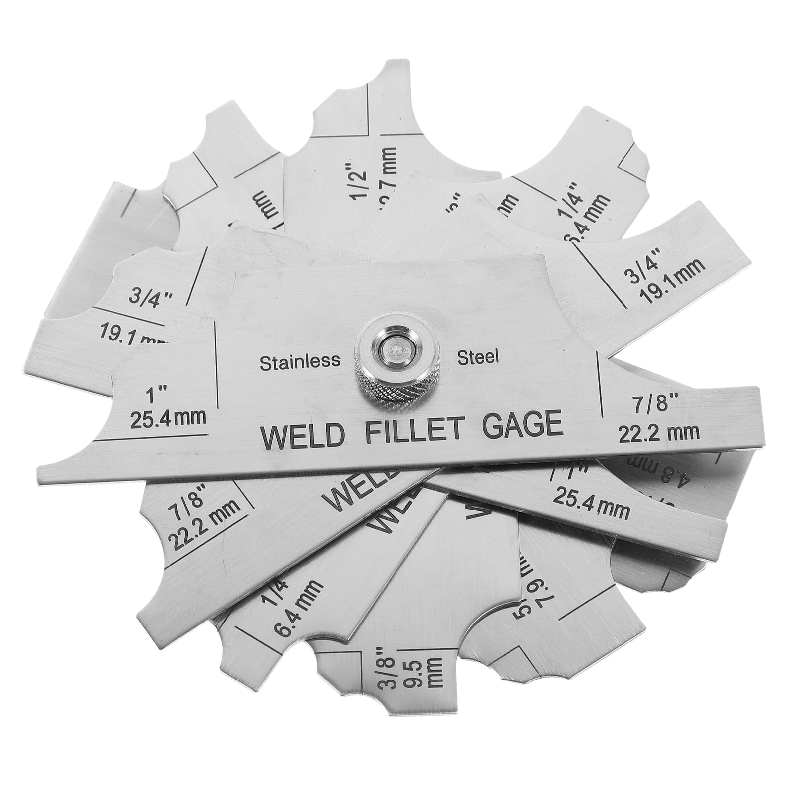 1 Set Fillet Weld Gauge Stainless Steel Welding Inspection Ruler Depth ...