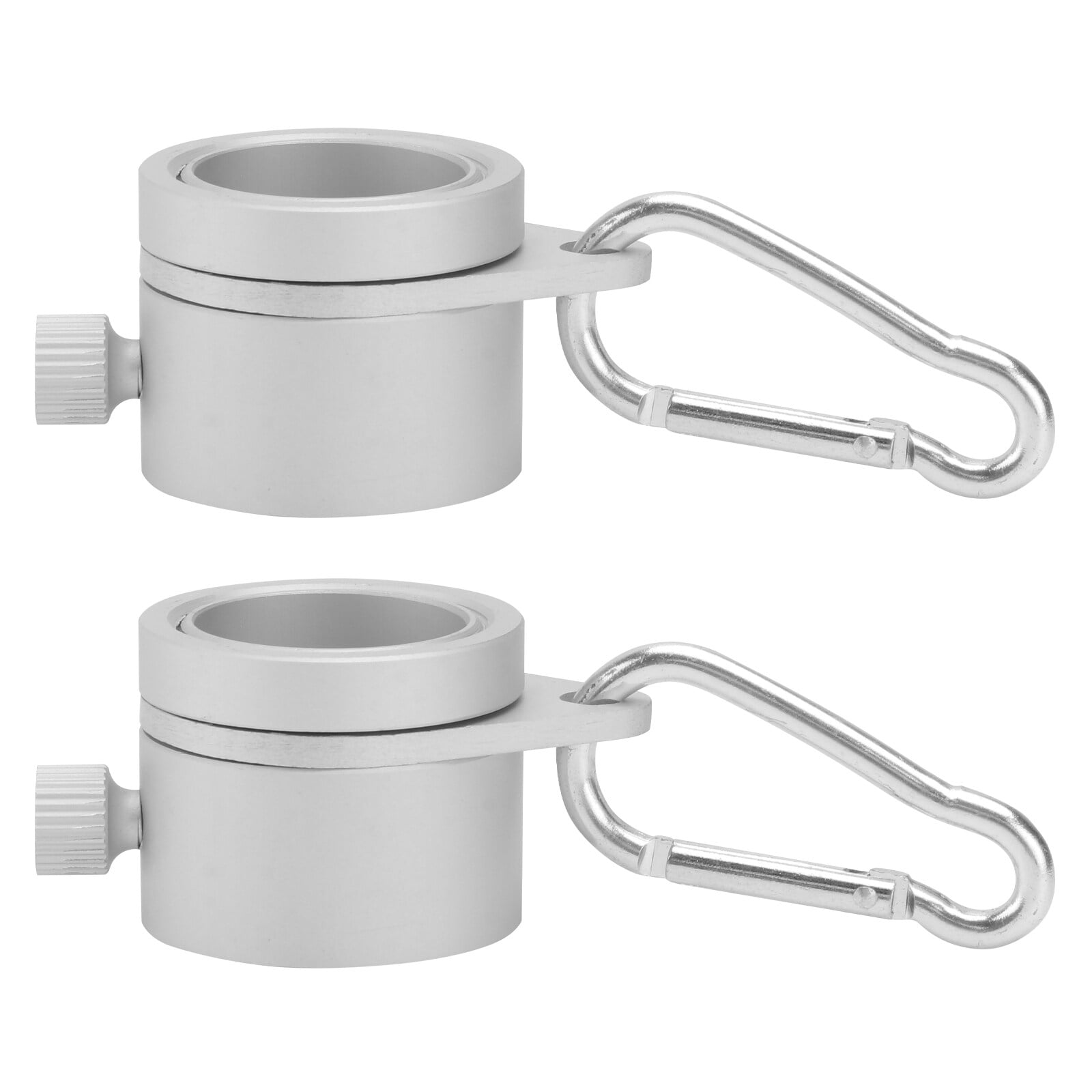 1 Set Flag Pole Ring 1 inch Flag Mounting Ring Aluminum Alloy Pole Clip ...