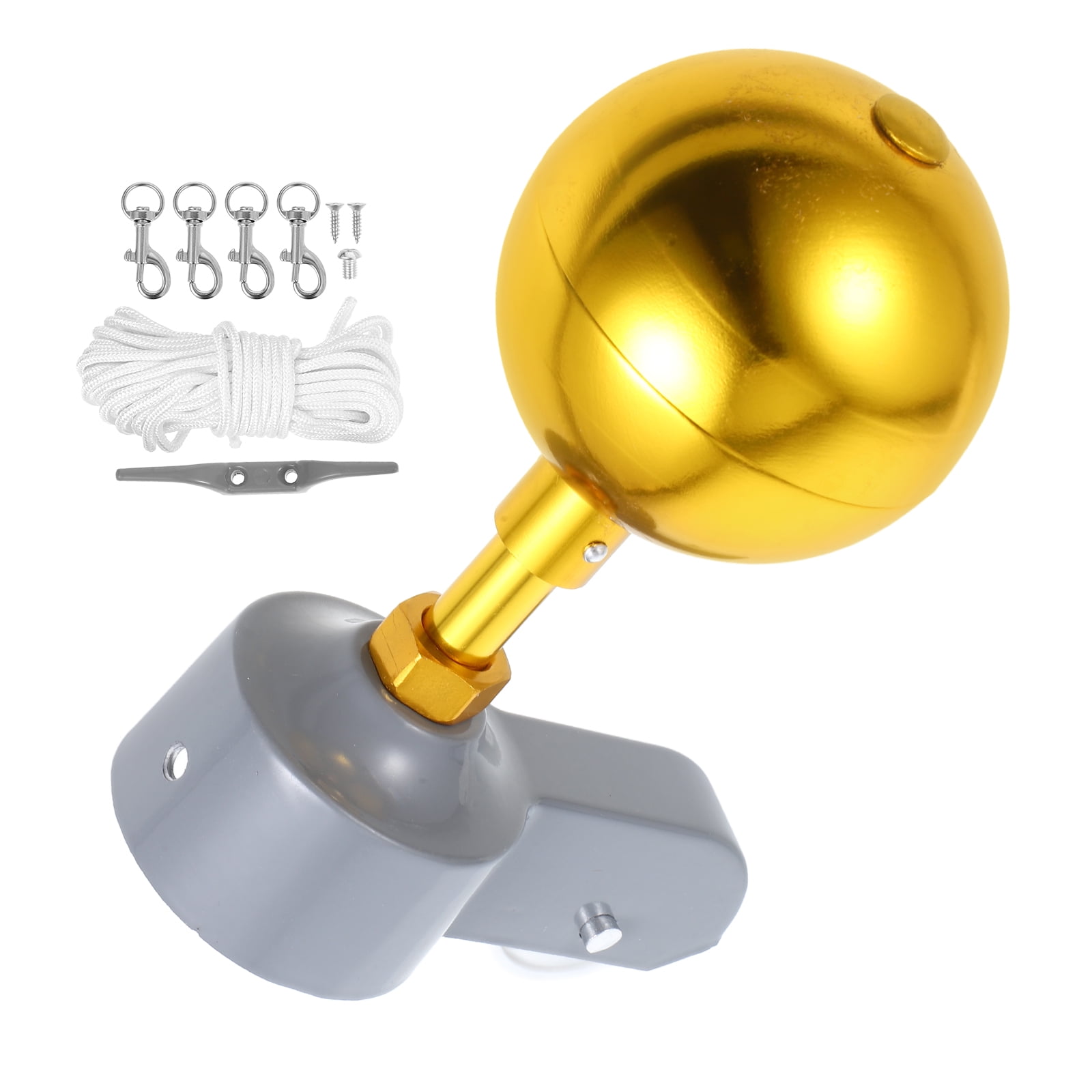 1 Set Flag Pole Topper and Pulley Truck Decorative Flagpole Pulley Flag ...