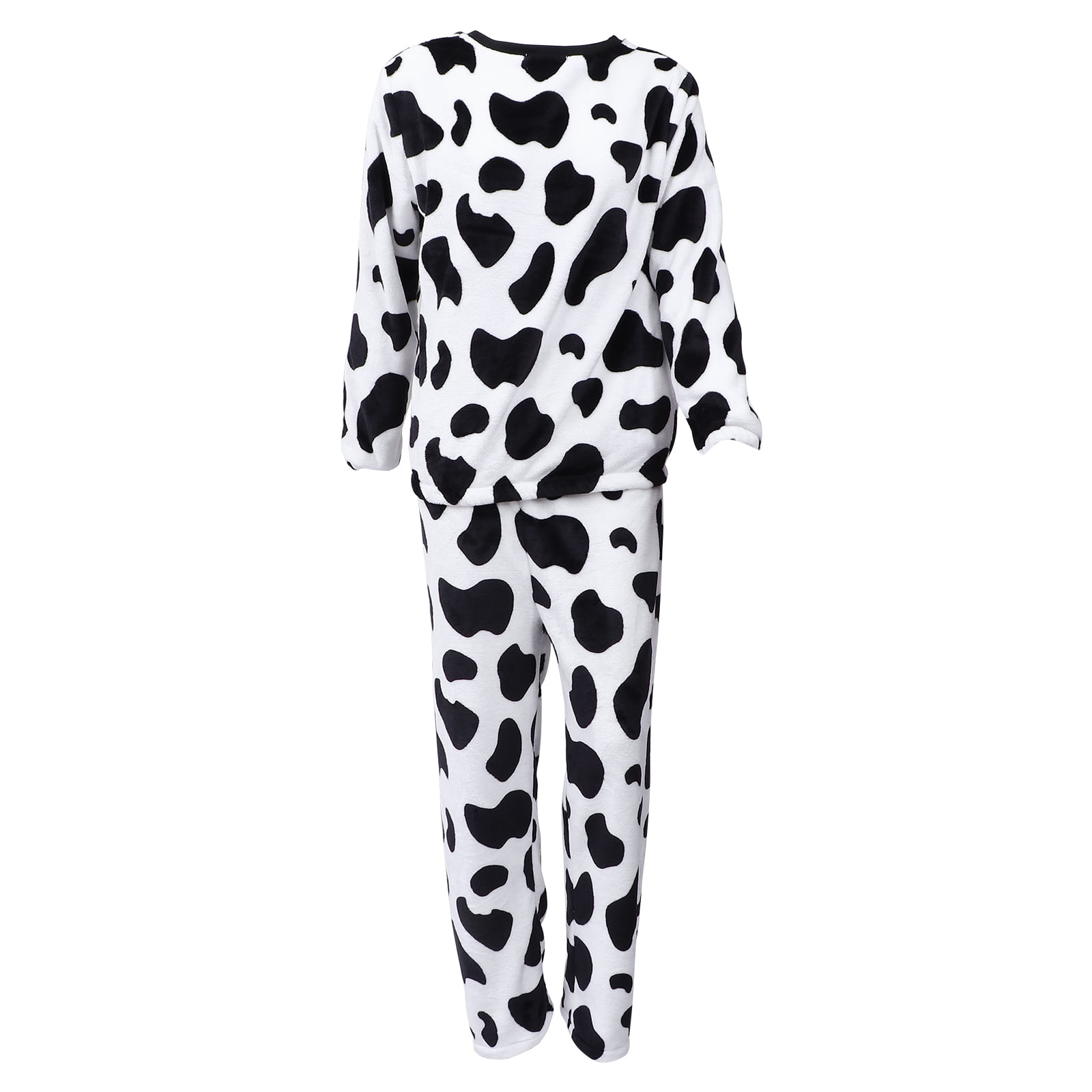 1 Set Flannel Sleepwear Comfortable Cow Warm Leisure Wear Pajamas for ...