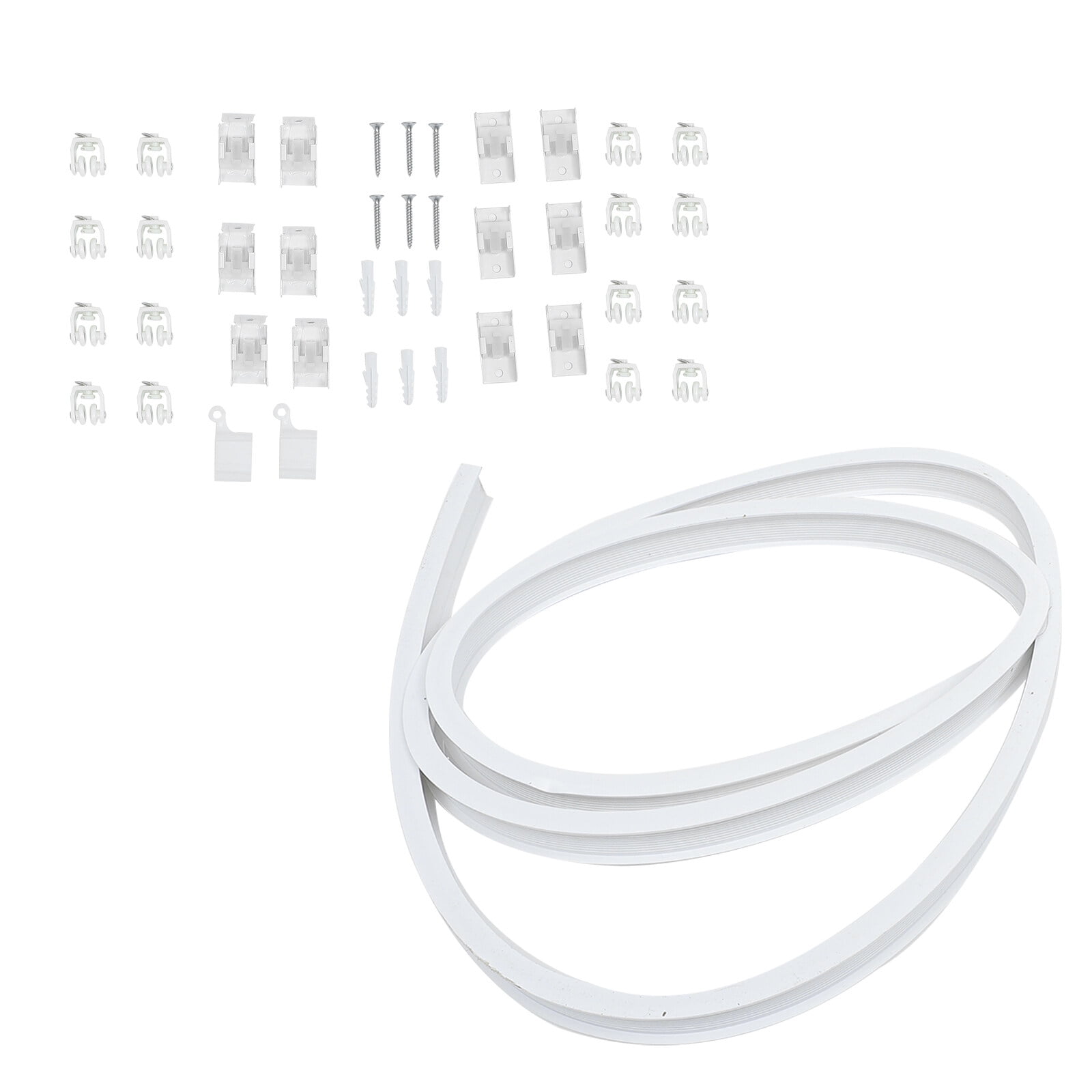 1 Set Flexible Curtain Track U-shaped Curtain Track Balcony Curtain ...