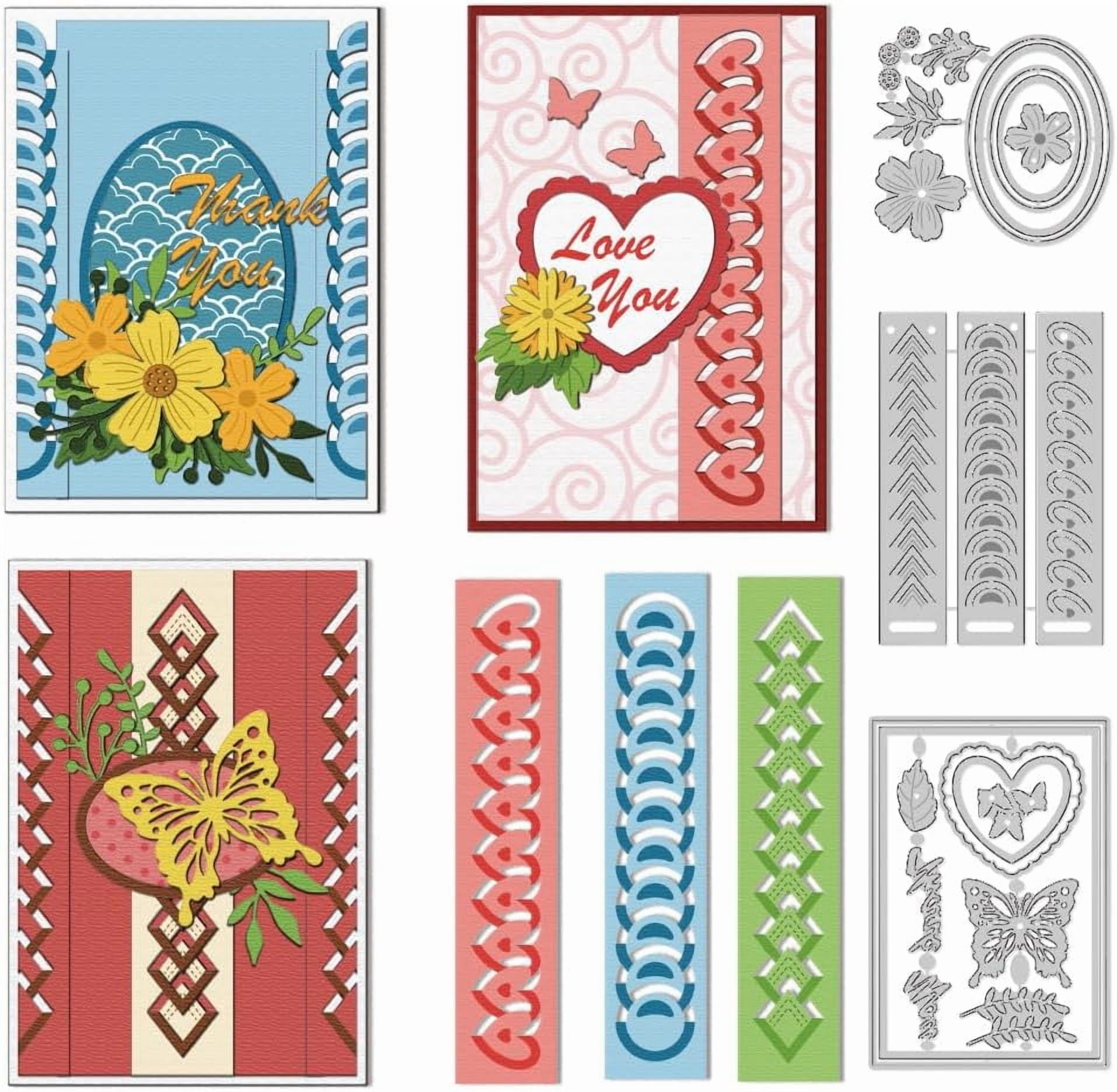 1 Set Folded Edges Cutting Dies Card Making Die Stencil Metal Butterfly ...