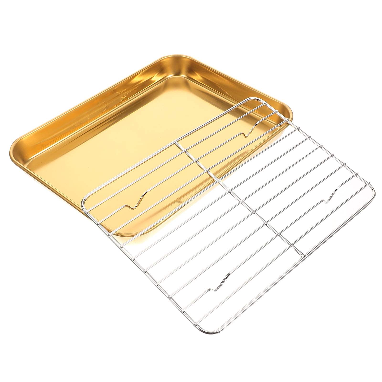 1 Set Food Cooling Rack Plate Stainless Steel Fries Food Drain Serving ...