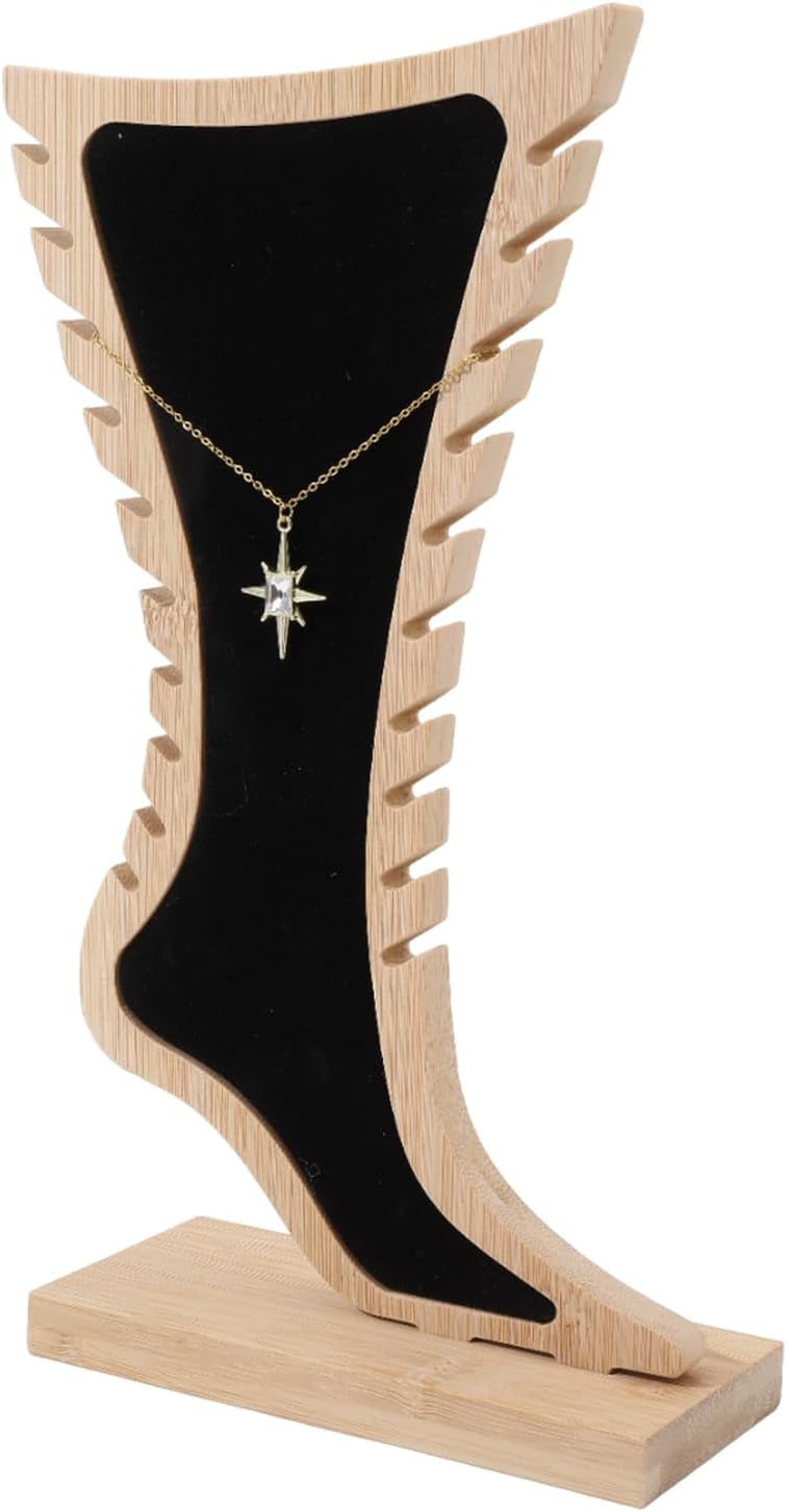 1 Set Foot Anklet Display Stands Wooden Holder Foot Display Storage ...
