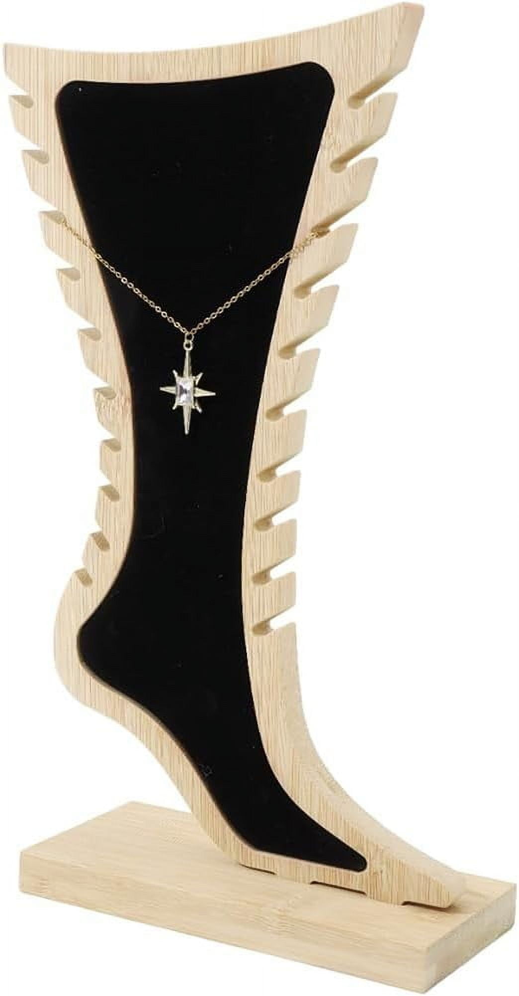 1 Set Foot Anklet Display Stands Wooden Holder Foot Display Storage ...