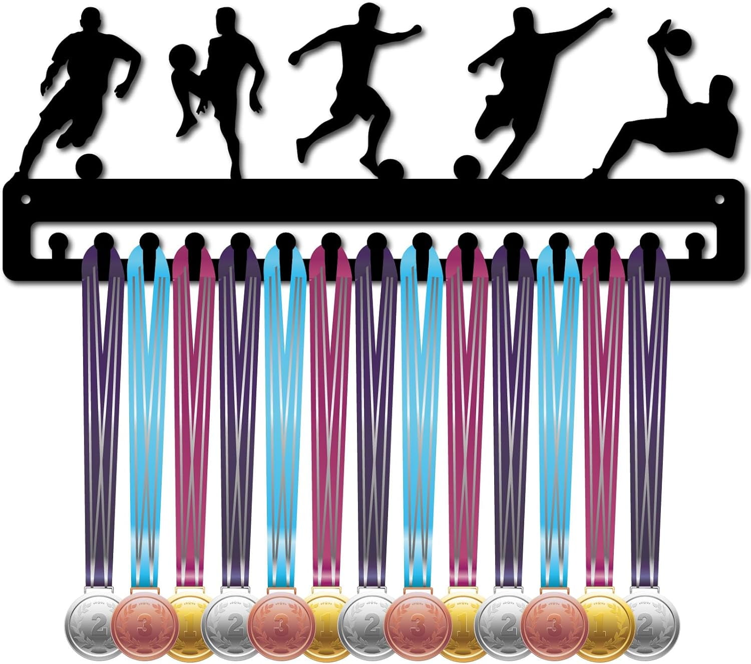 1 Set Football Medal Hanger Display Soccer Medal Holder Rack Sports ...